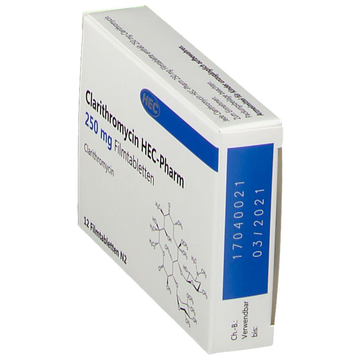 Clarithromycin HEC-Pharm 250 mg 12 St mit dem E-Rezept kaufen - Shop ...