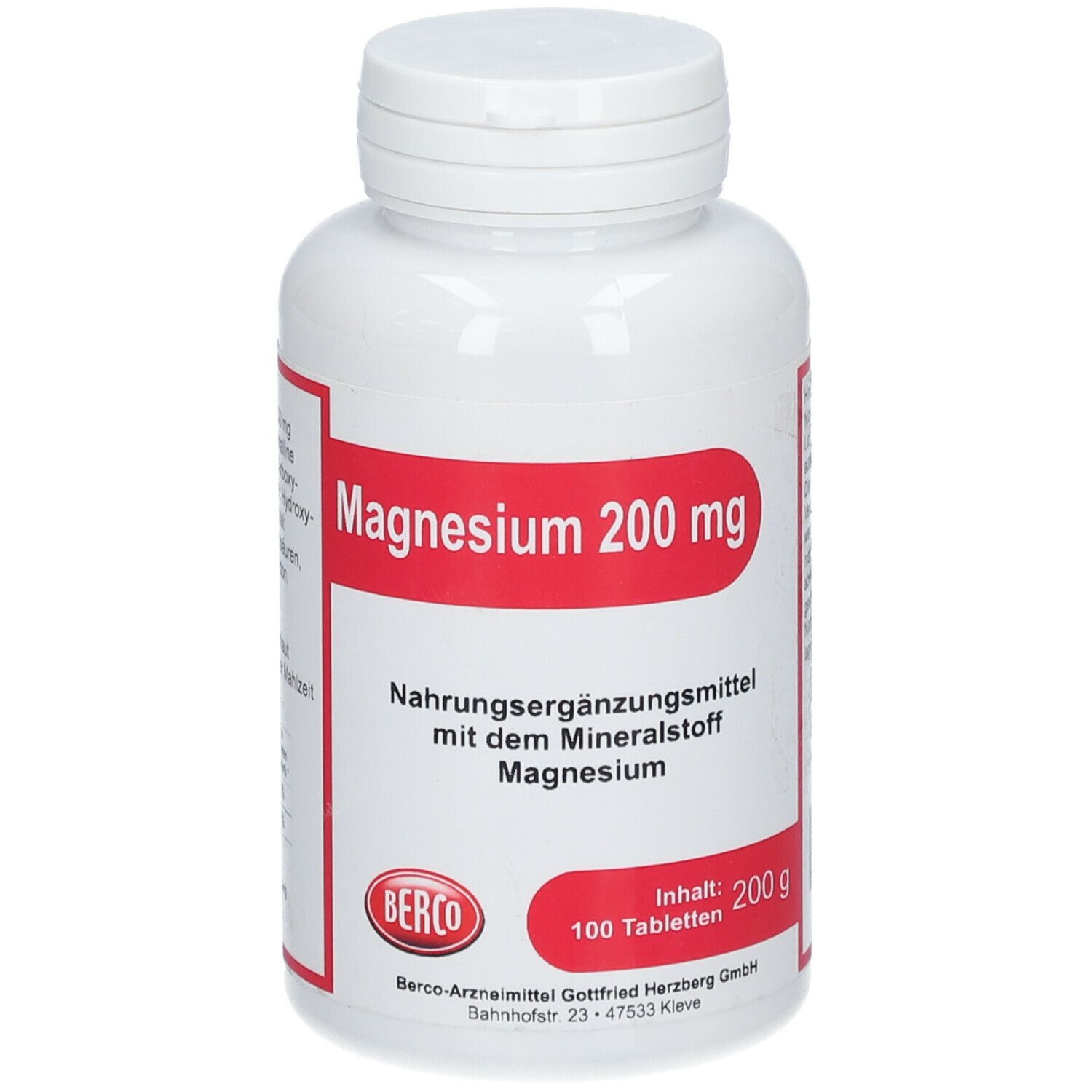 Magnesium 200 mg Berco 100 St - Shop Apotheke