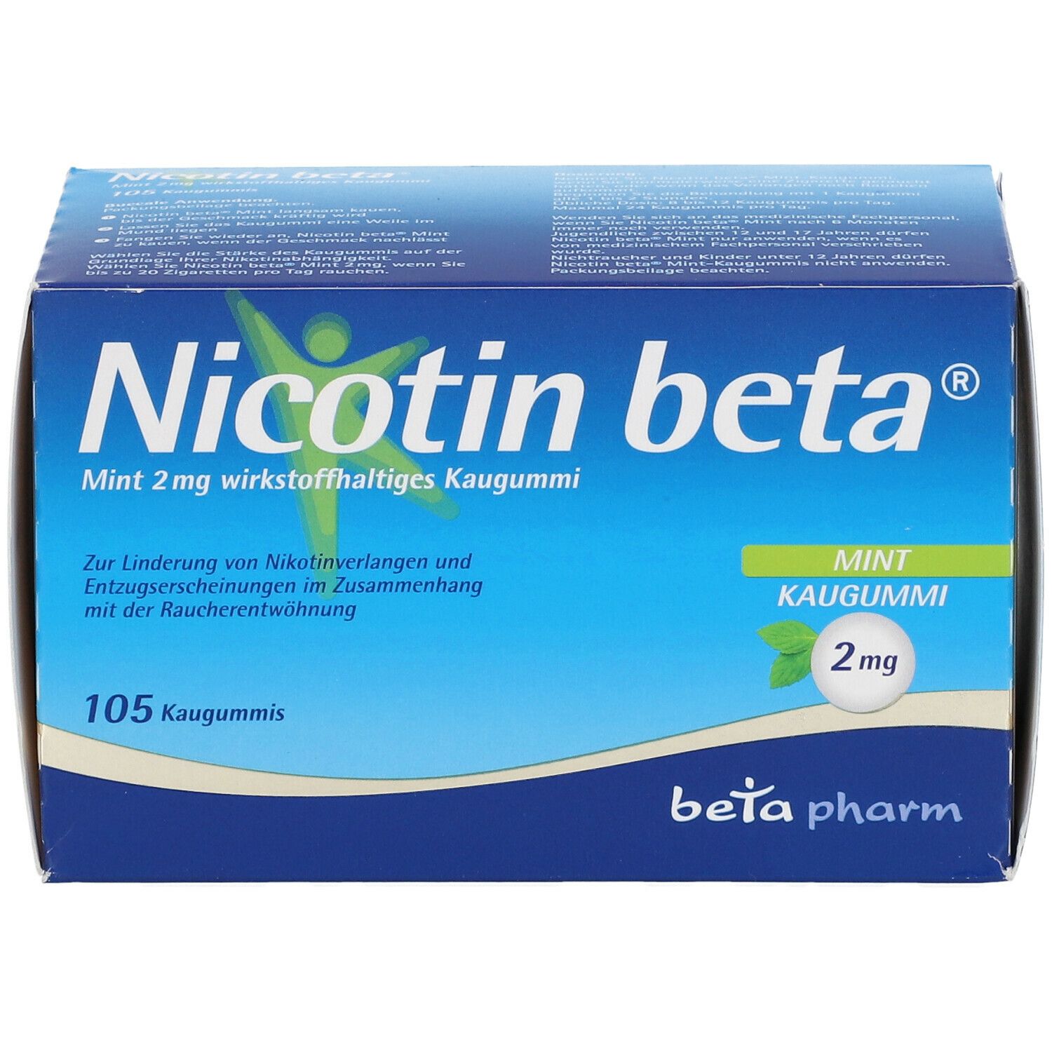 Nicotin beta® Mint 2 mg 105 St - shop-apotheke.com