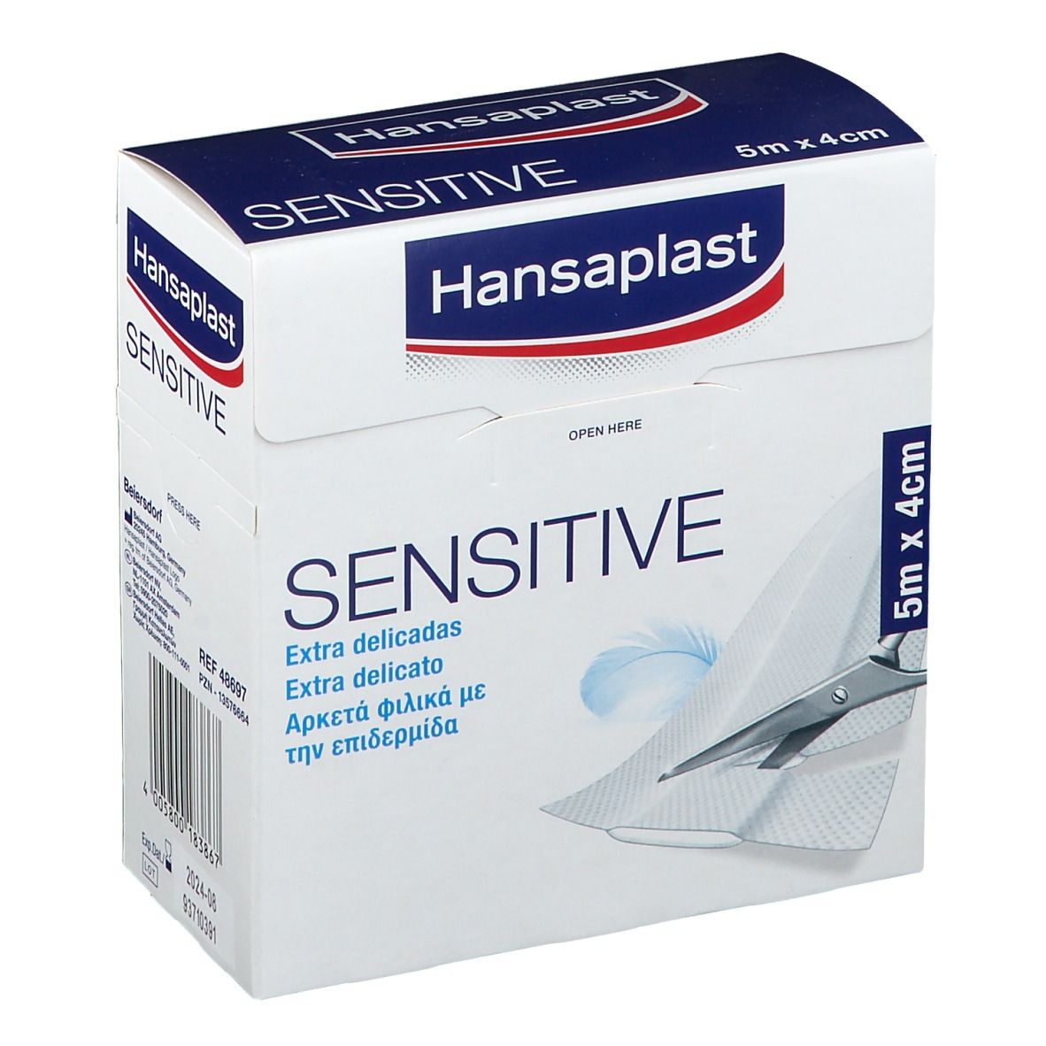 Hansaplast Sensitive Pflaster 5 m x 4 cm 1 St - shop-apotheke.at