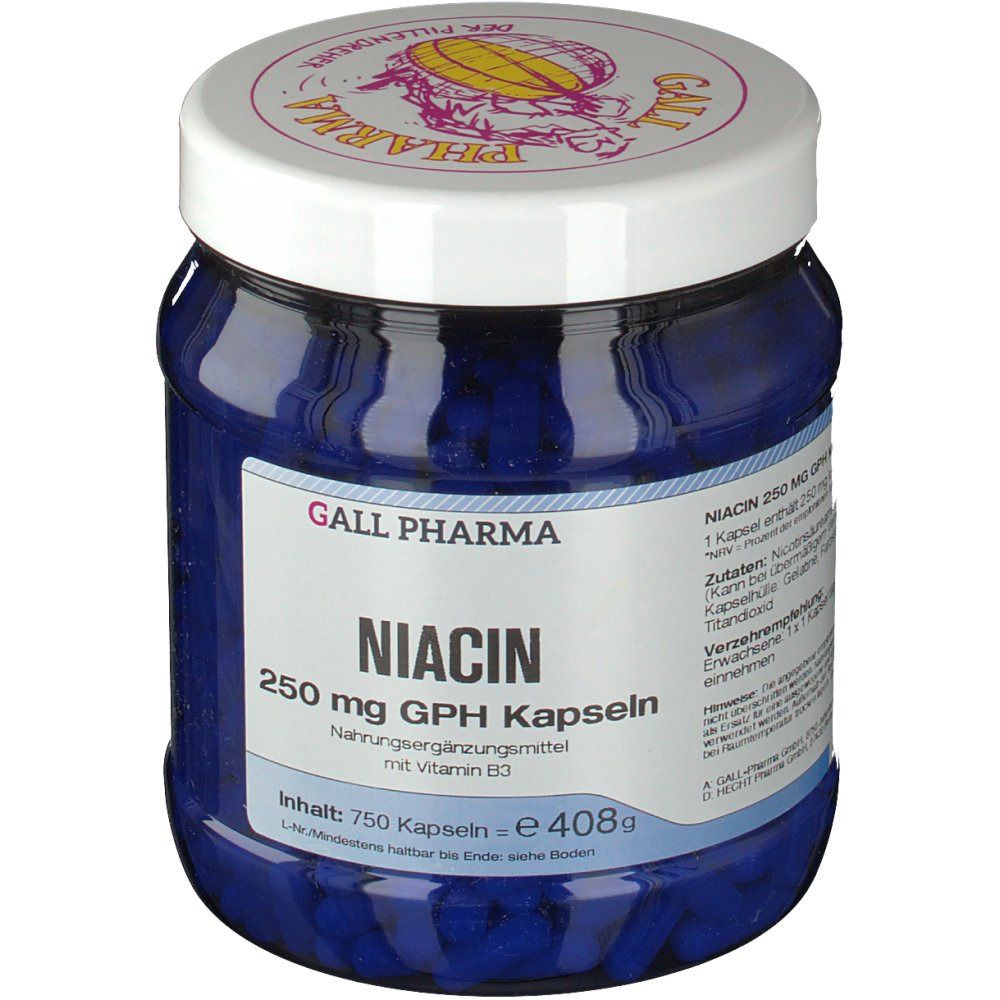 GALL PHARMA Niacin 250 mg GPH Kapseln 750 St - Shop Apotheke