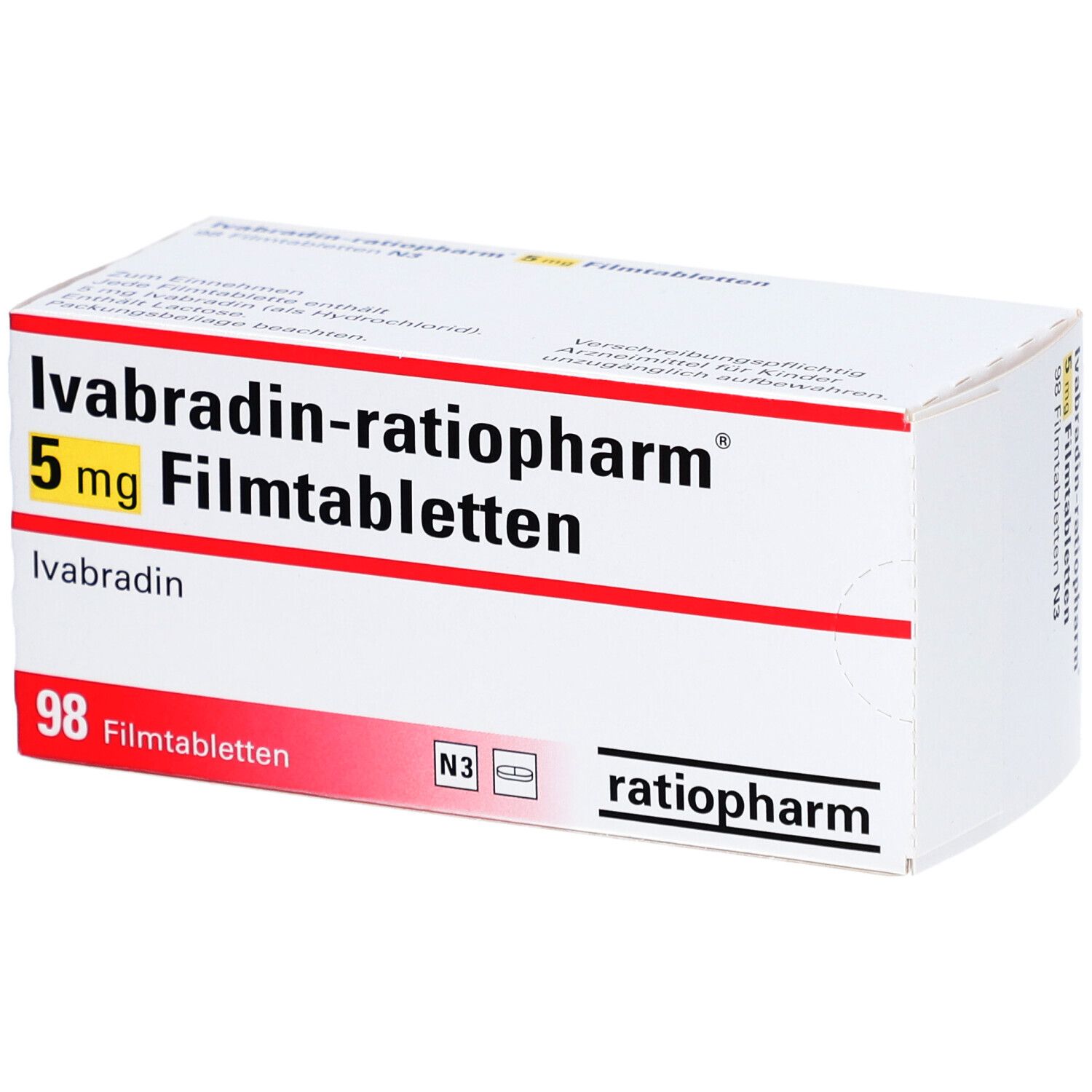 Ivabradin-ratiopharm® 5 mg 98 St - shop-apotheke.com
