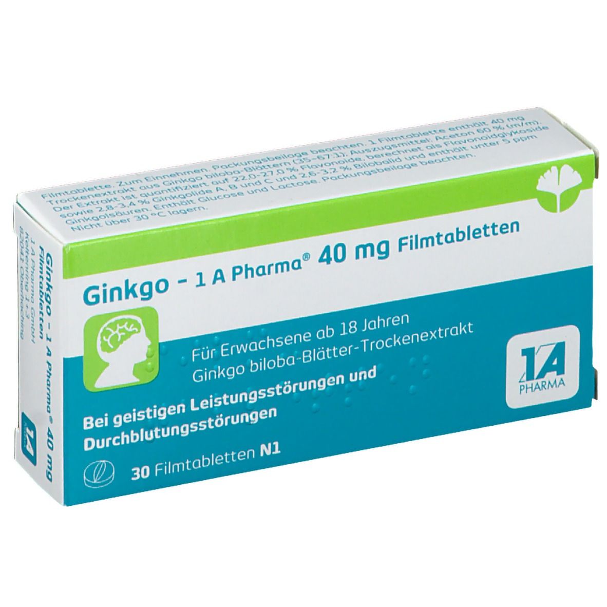 Ginkgo - 1A Pharma® 40 mg 30 St - Shop Apotheke