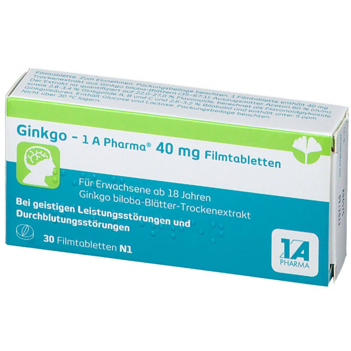 Ginkgo - 1A Pharma® 40 mg 30 St - Shop Apotheke