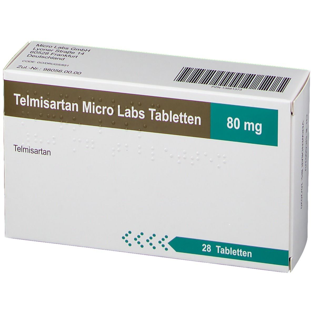 Telmisartan Micro Labs 80 mg 28 St mit dem E-Rezept kaufen - Shop Apotheke