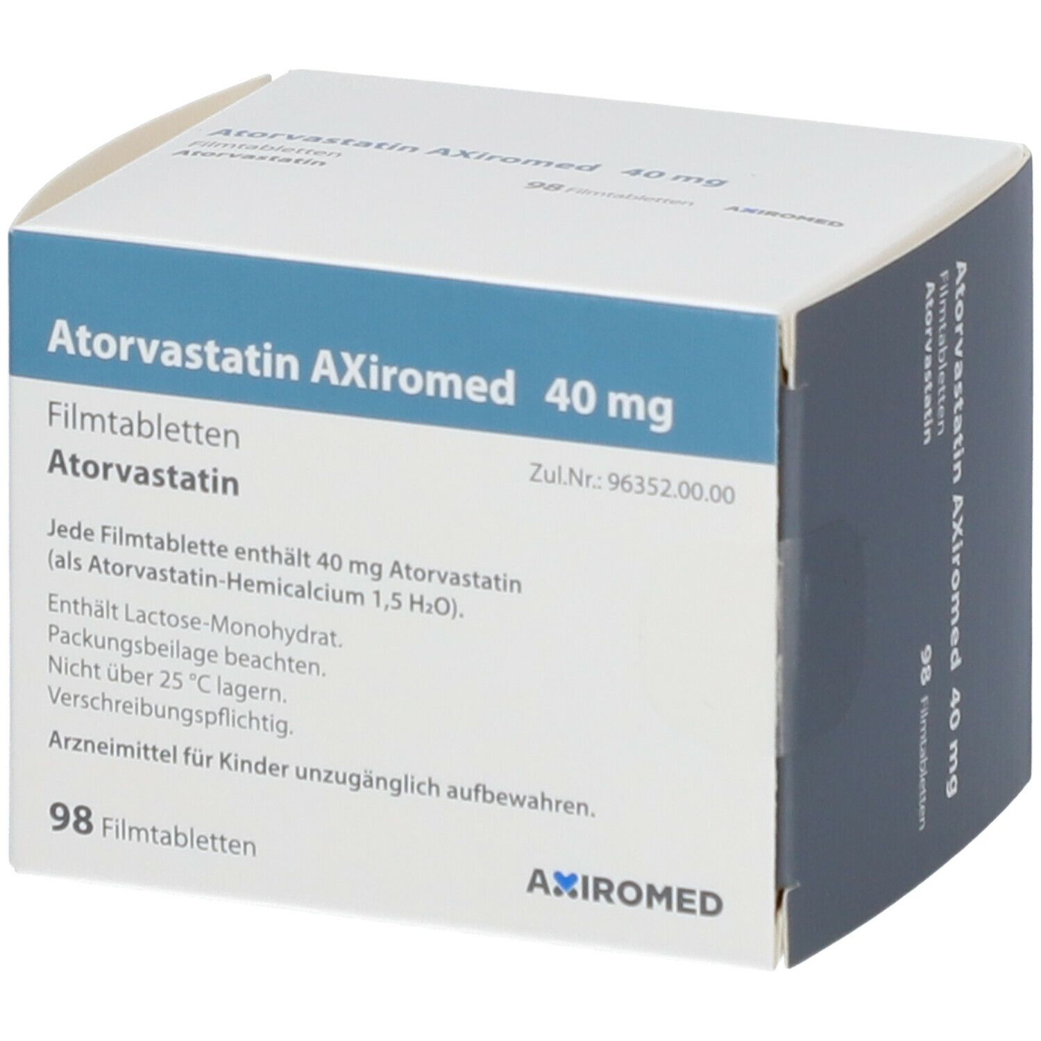 Atorvastatin AXiromed 40 mg 98 St mit dem E-Rezept kaufen - Shop Apotheke