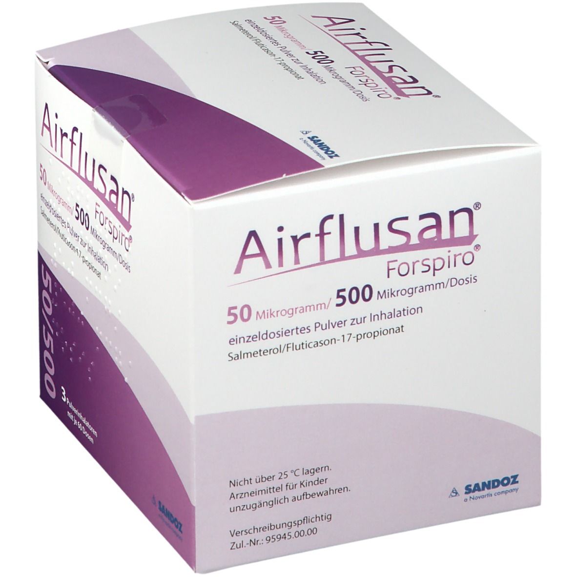 Airflusan Forspiro 50/500 µg/Dosis 60 Hub 3 St mit dem E-Rezept kaufen ...