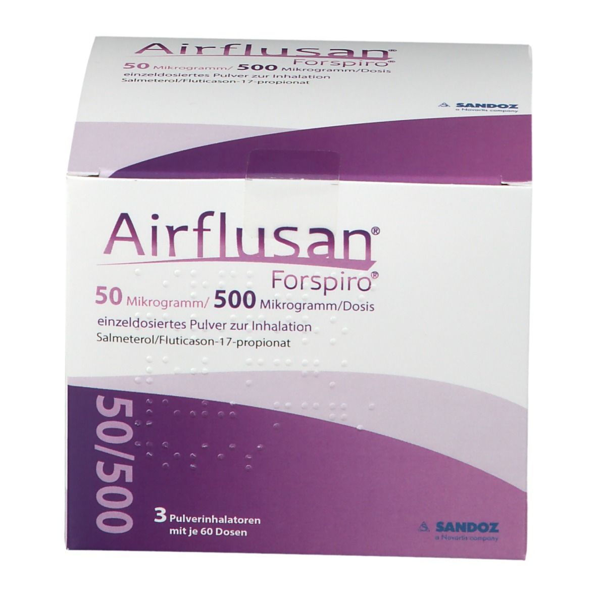 Airflusan Forspiro 50/500 µg/Dosis 60 Hub 3 St mit dem E-Rezept kaufen ...