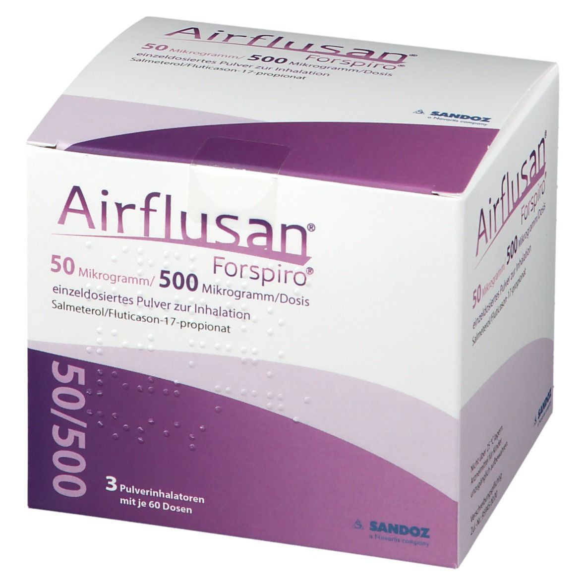 Airflusan Forspiro 50/500 µg/Dosis 60 Hub 3 St mit dem E-Rezept kaufen ...
