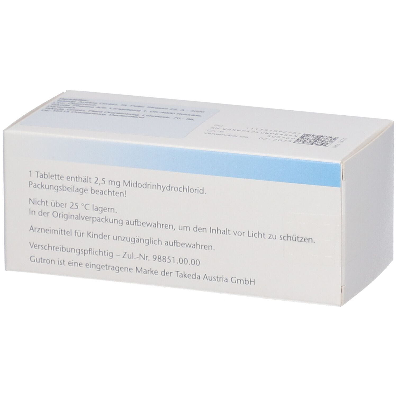 Gutron 2,5 mg 100 St mit dem E-Rezept kaufen - Shop Apotheke