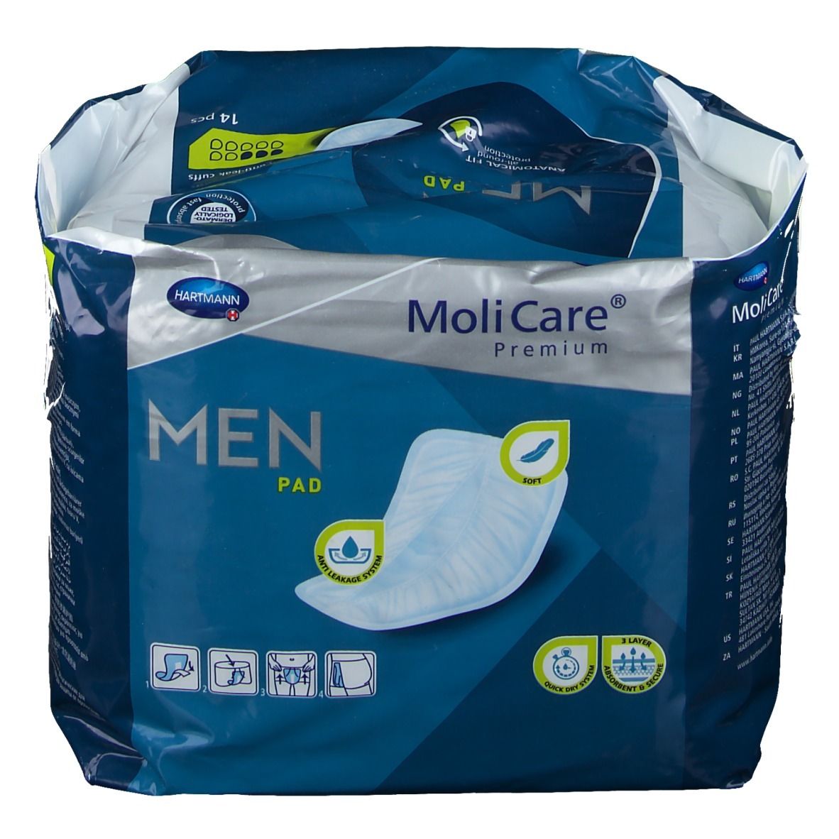 MoliCare® Premium MEN Pads 3 Tropfen 14 St - Shop Apotheke