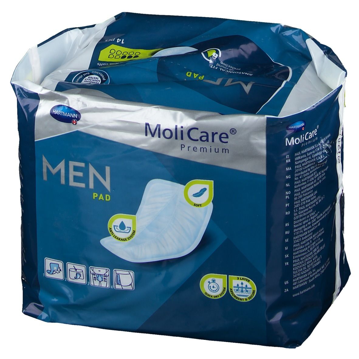 MoliCare® Premium MEN Pads 3 Tropfen 14 St - Shop Apotheke