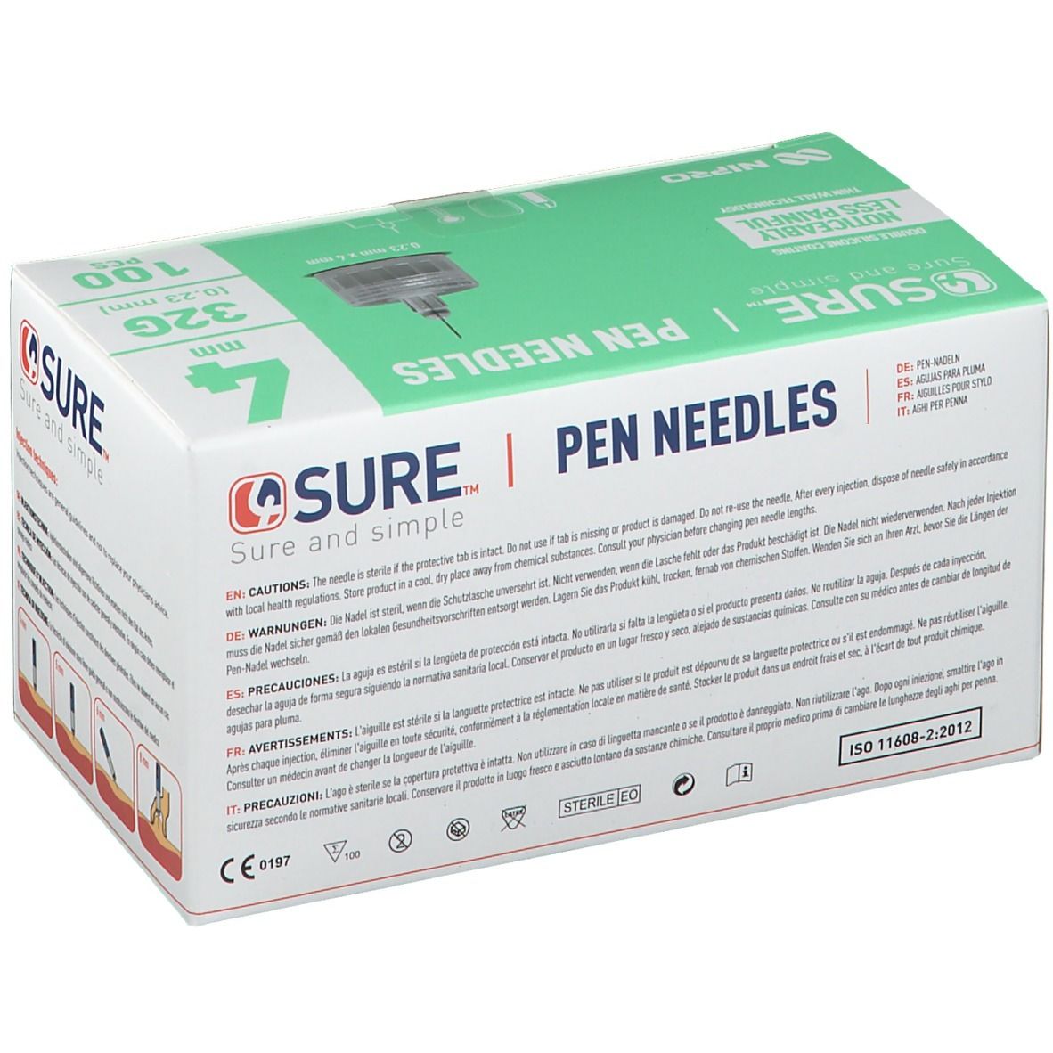 4sure Pennadeln 32G x 4 mm 100 St - Shop Apotheke