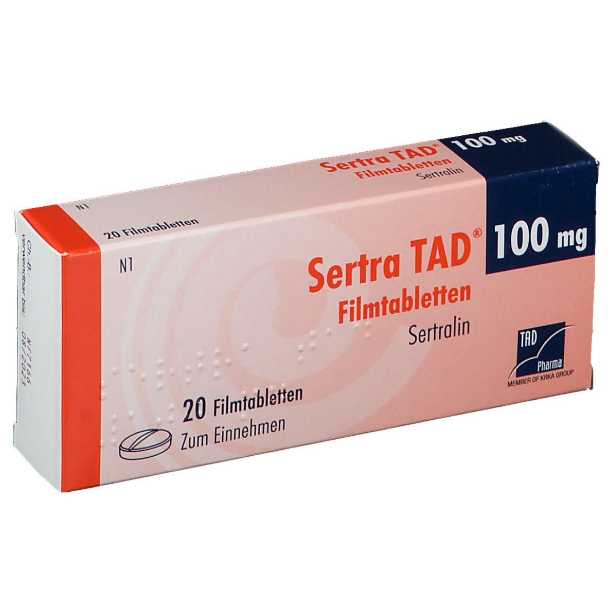 Sertra TAD® 100 mg 20 St mit dem E-Rezept kaufen - Shop Apotheke