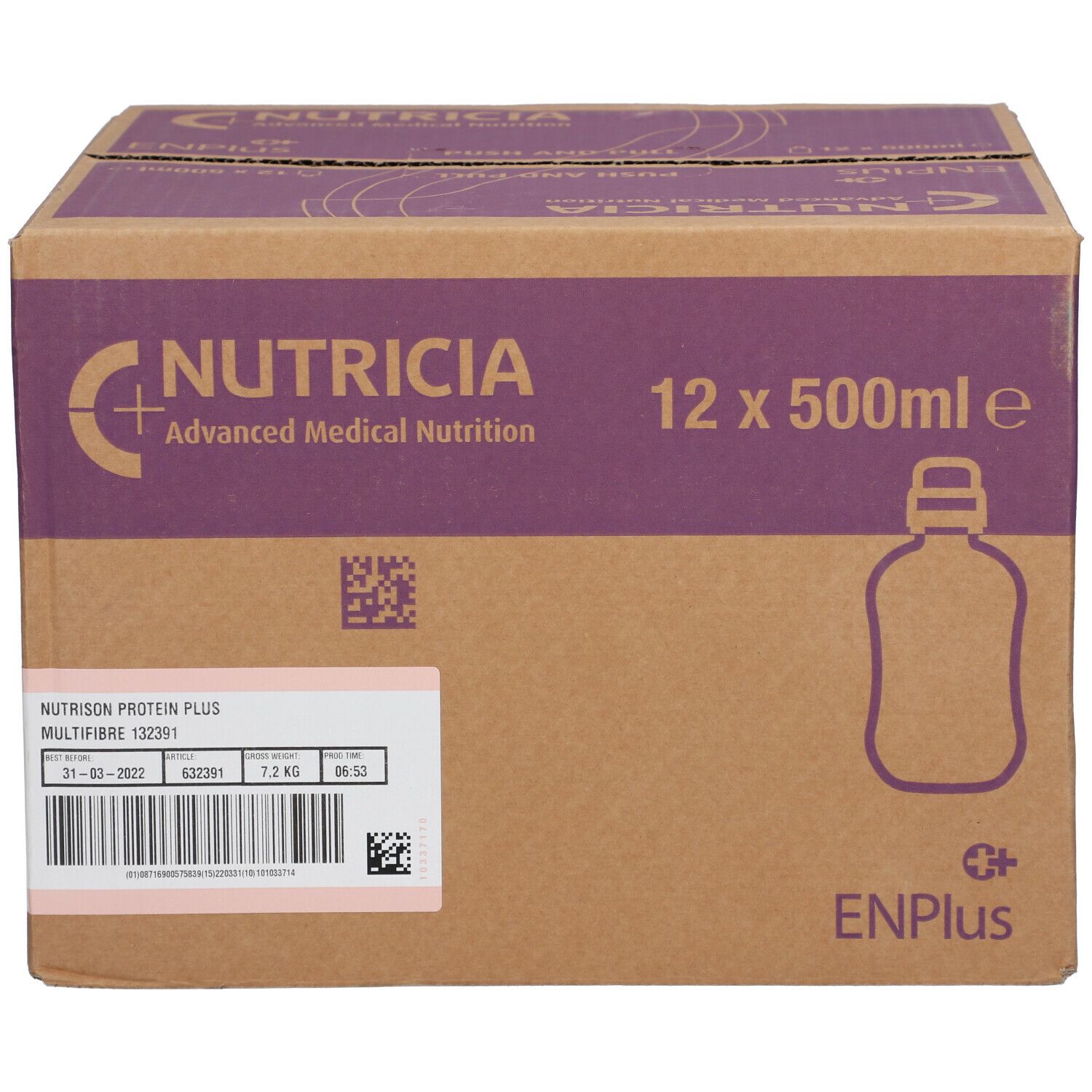 Nutrison Protein Plus Multi Fibre eiweißreiche Sondennahrung 12x500 ml ...