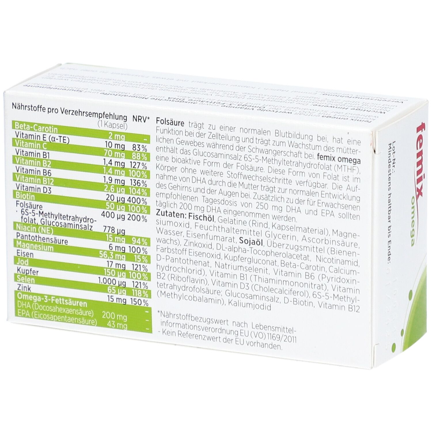 FEMIX omega 30 St - Shop Apotheke