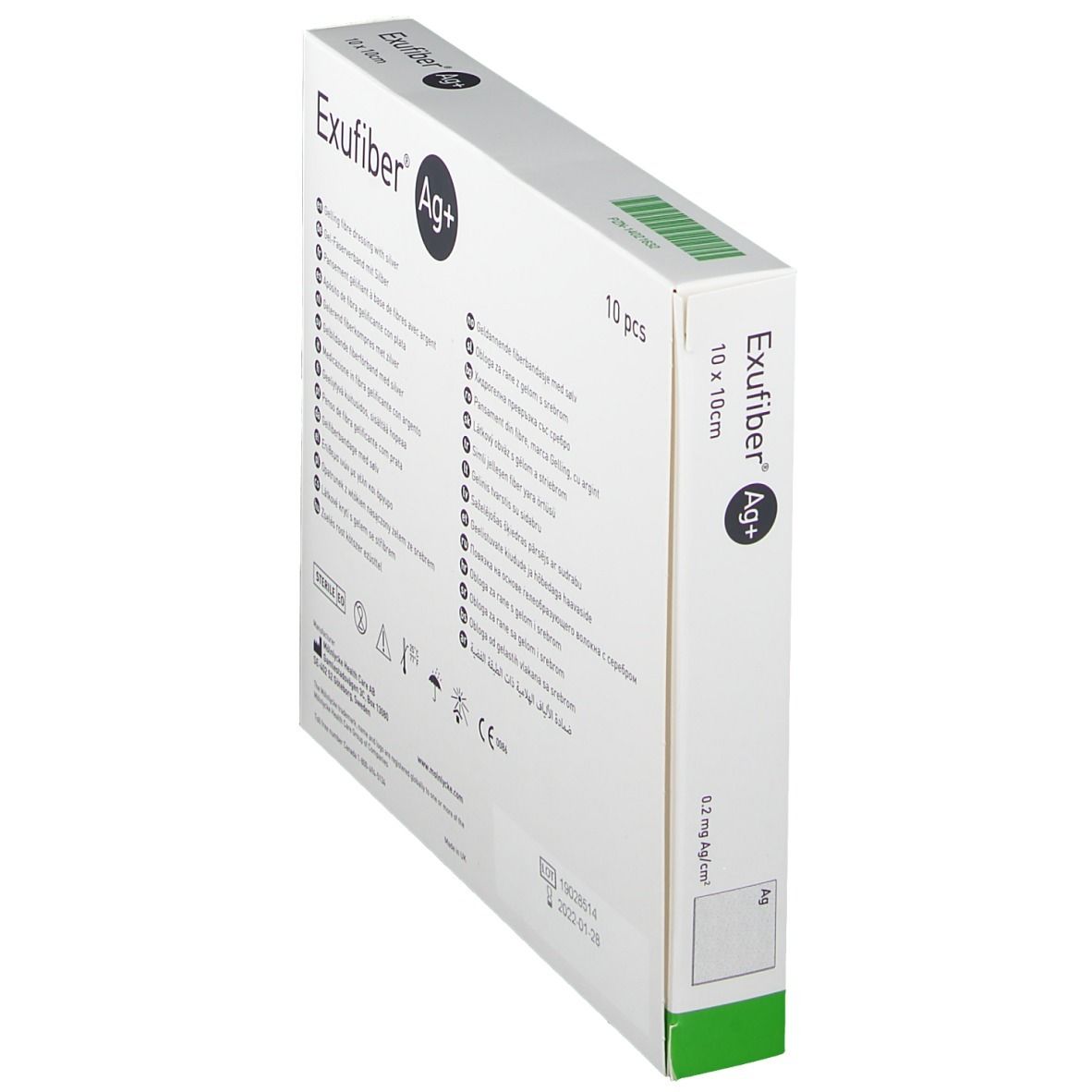 Exufiber Ag+ 10 x 10 cm 10 St - Shop Apotheke