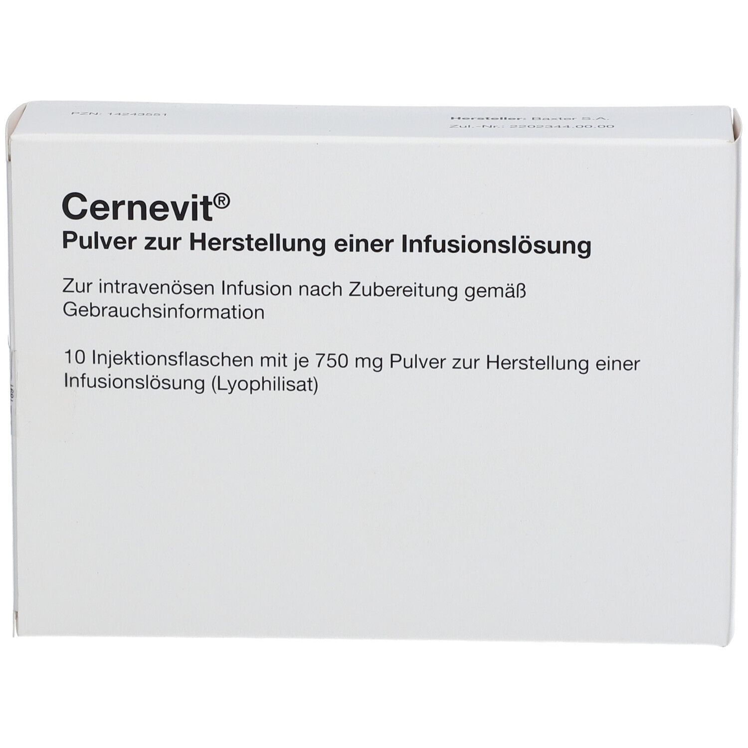 Cernevit® 750Mg 10 St mit dem E-Rezept kaufen - Shop Apotheke