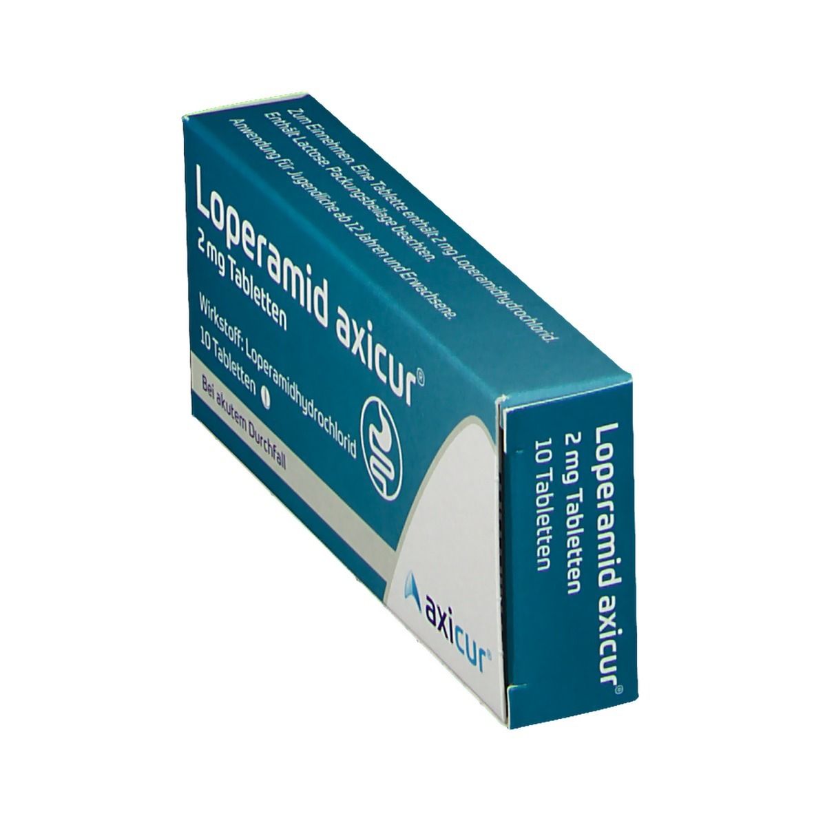 Loperamid axicur® 2 mg Tabletten 10 St - Shop Apotheke