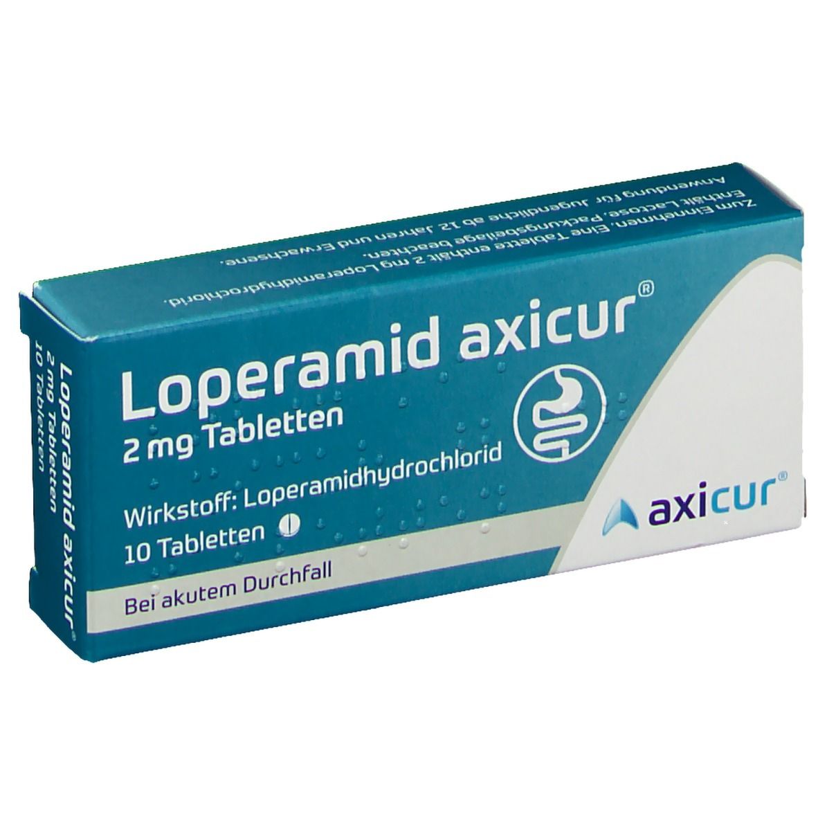 Loperamid axicur® 2 mg Tabletten 10 St - Shop Apotheke