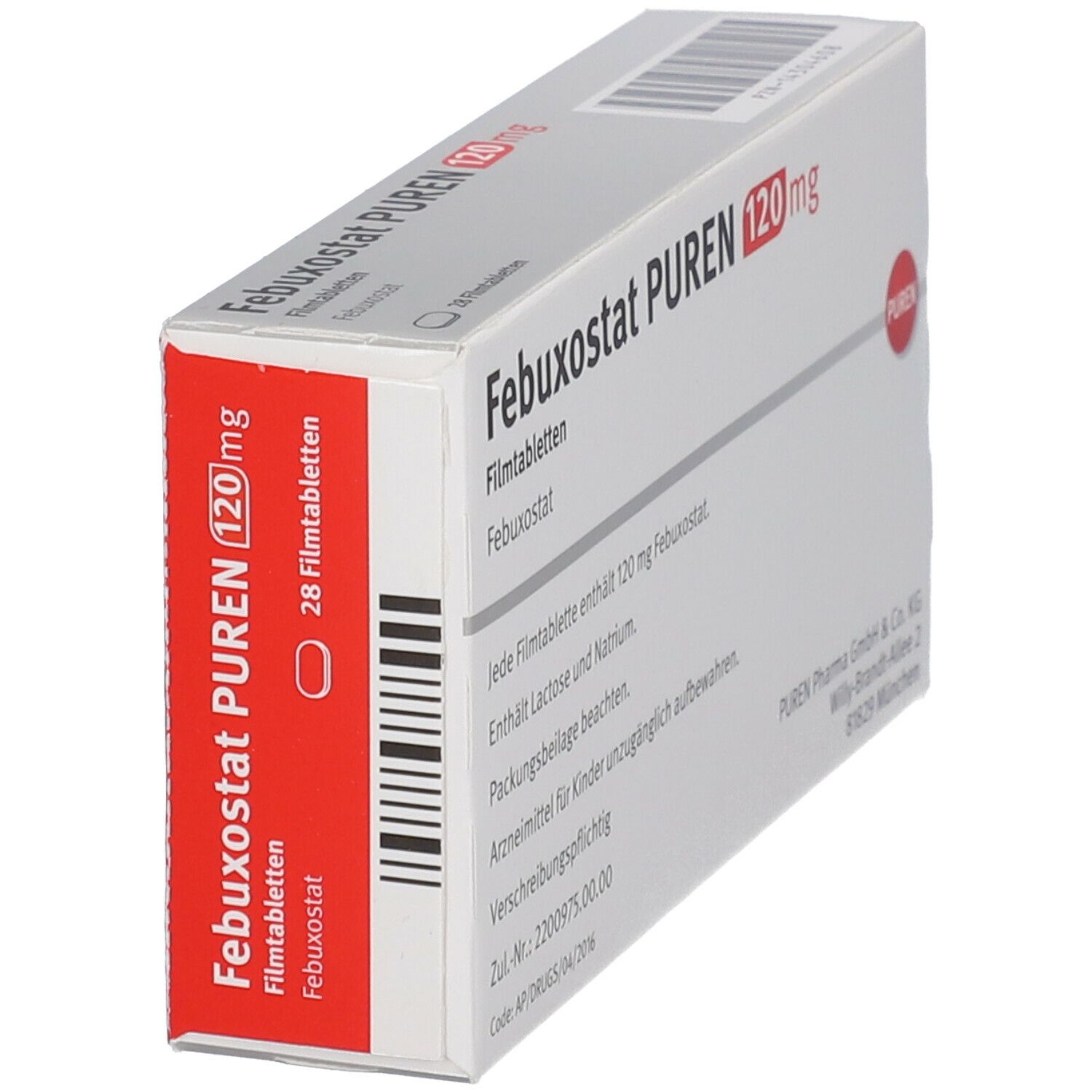Febuxostat PUREN 120 mg 28 St mit dem E-Rezept kaufen - Shop Apotheke