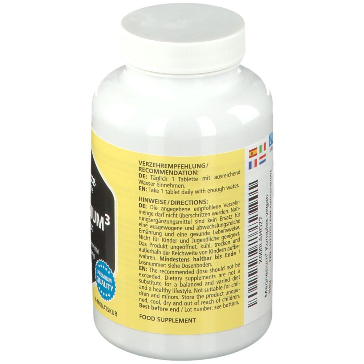 Vitamaze MAGNESIUM 350 mg Komplex Citrat/Oxid/Carbon vegan 180 St ...