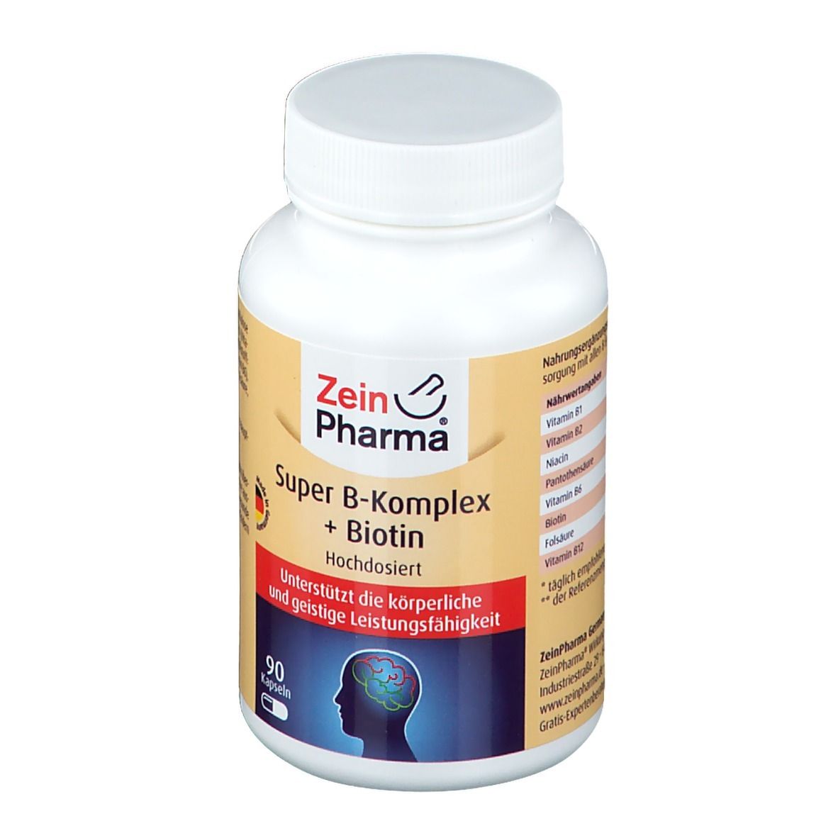 ZeinPharma® Vitamin B Komplex Kapseln + Biotin Super 90 St - shop ...
