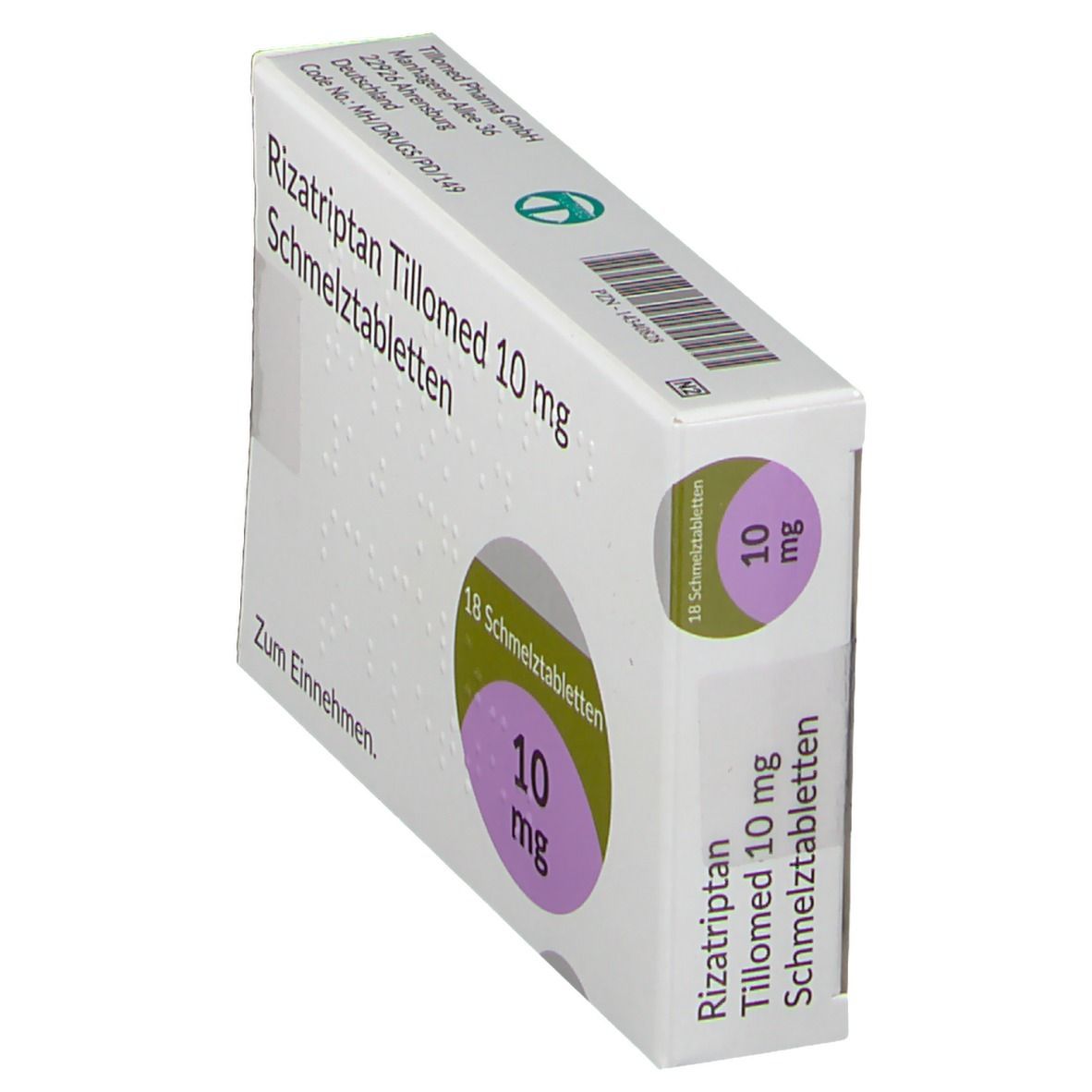 Rizatriptan Tillomed 10 mg 18 St mit dem E-Rezept kaufen - Shop Apotheke