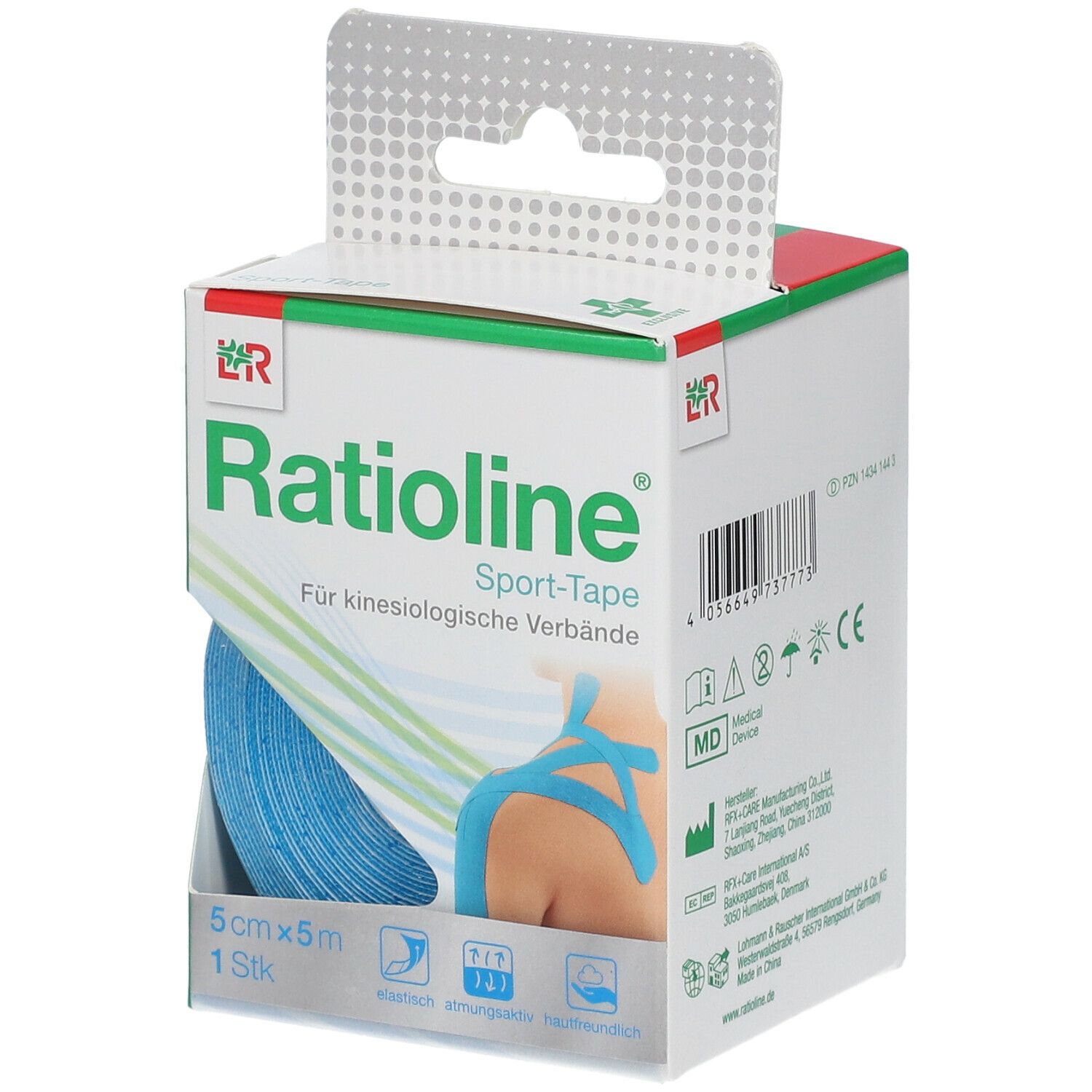 RatiolineÍ Sport Tape 5 cm x 5 m türkis 1 St - SHOP APOTHEKE