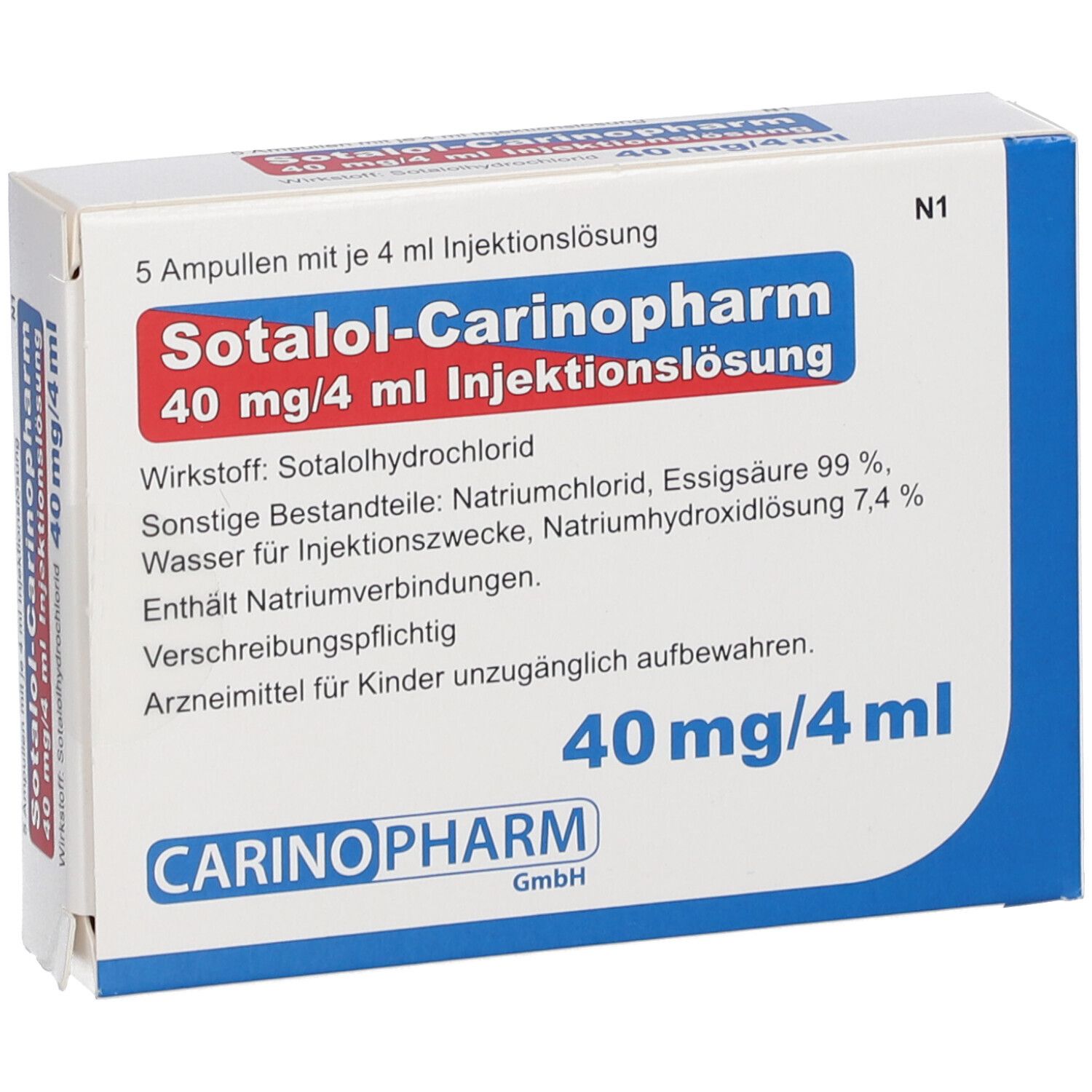 Sotalol-Carinopharm 40 mg/4 ml 1x5 St mit dem E-Rezept kaufen - Shop ...
