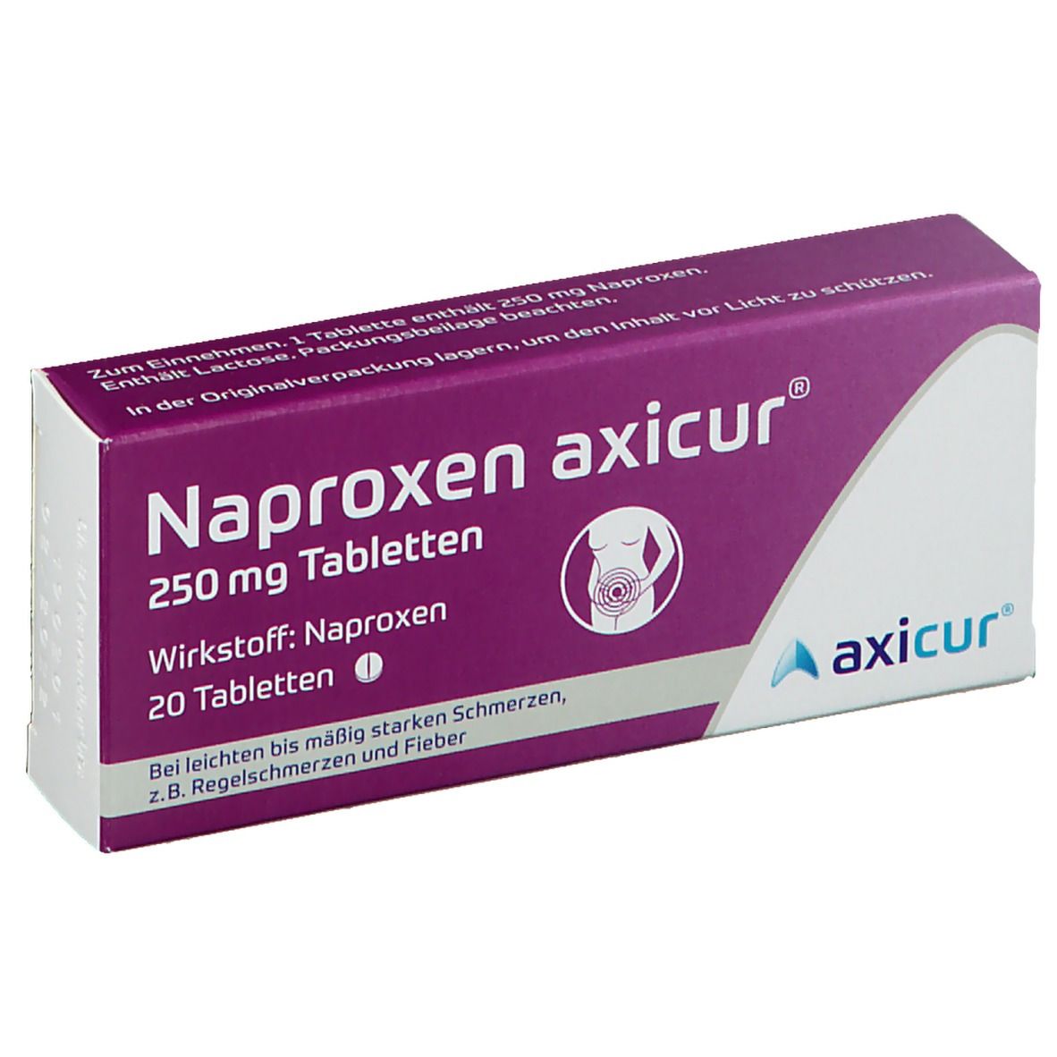 Naproxen axicur® 250 mg 20 St - Shop Apotheke