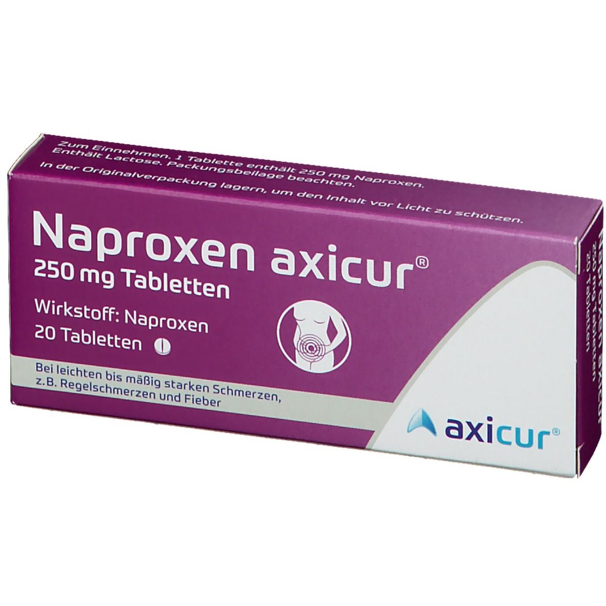 Naproxen axicur® 250 mg 20 St - Shop Apotheke