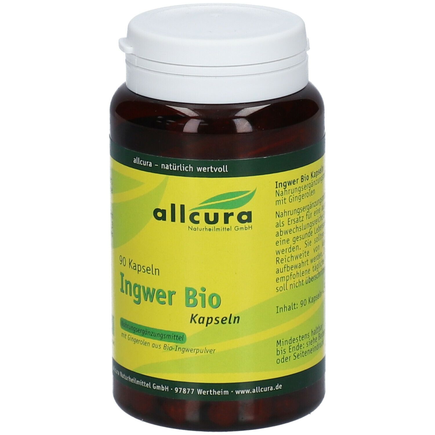 Allcura Ingwer Bio Kapseln 90 St - Shop Apotheke