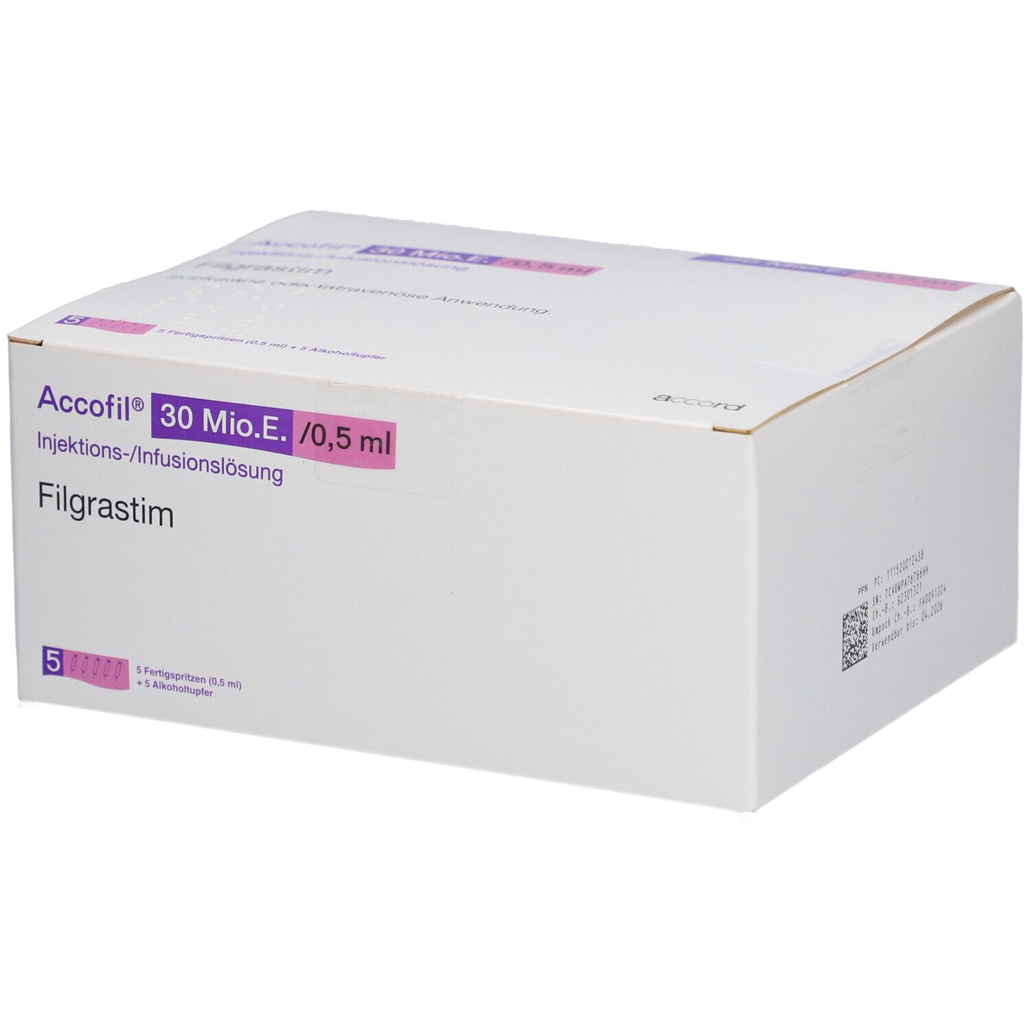 Accofil 30 Mio.E./0,5 ml 5 St mit dem E-Rezept kaufen - Shop Apotheke