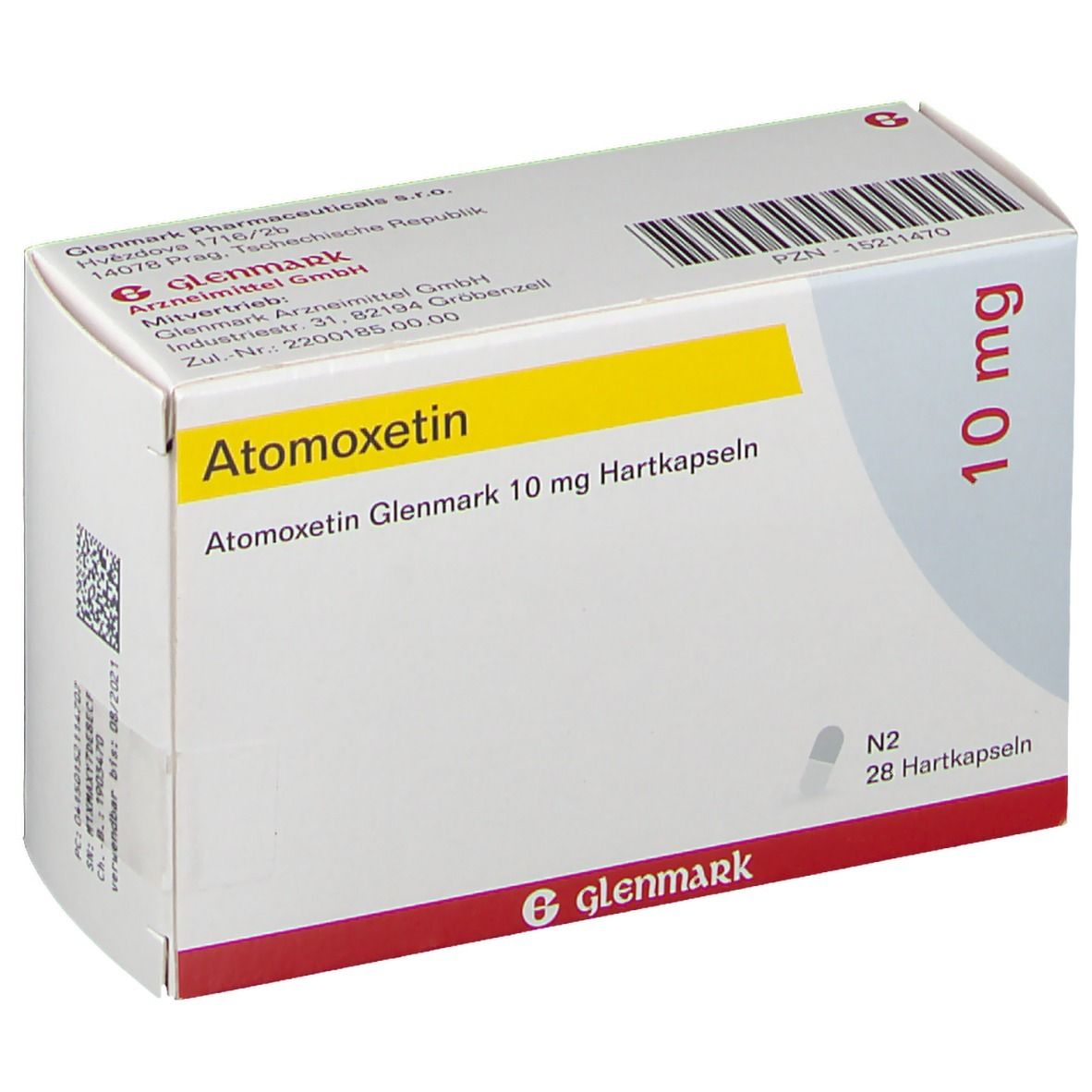 Atomoxetin Glenmark 10 mg 28 St mit dem E-Rezept kaufen - Shop Apotheke
