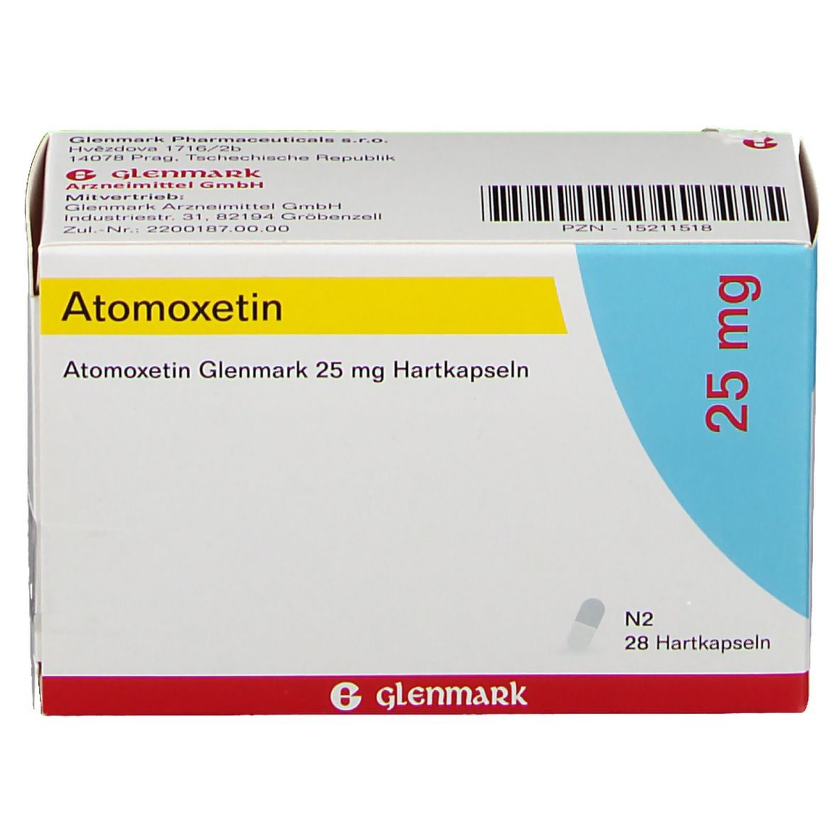 Atomoxetin Glenmark 25 mg 28 St mit dem E-Rezept kaufen - Shop Apotheke