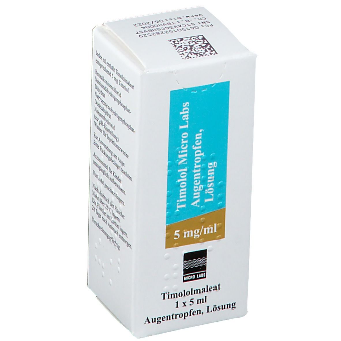 Timolol Micro Labs 5 mg/ml 1x5 ml mit dem E-Rezept kaufen - Shop Apotheke