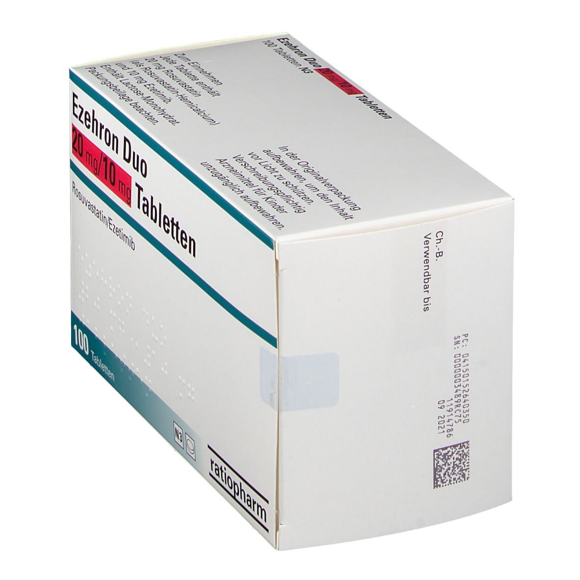 Ezehron Duo 20 mg/10 mg 100 St mit dem E-Rezept kaufen - Shop Apotheke