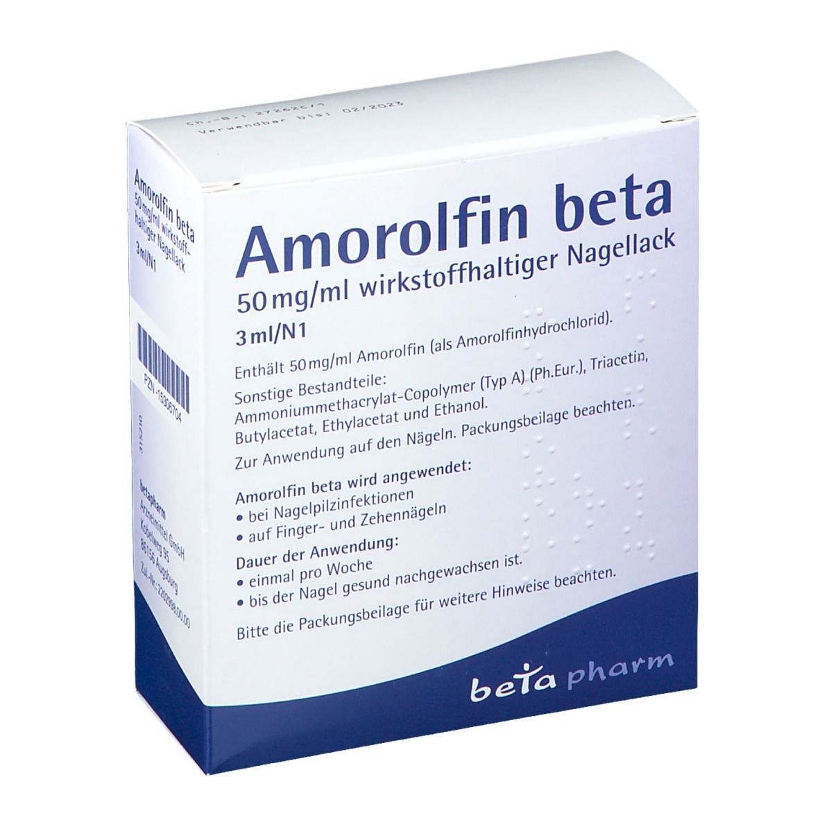 Amorolfin beta 50mg/ml 3 ml - Shop Apotheke