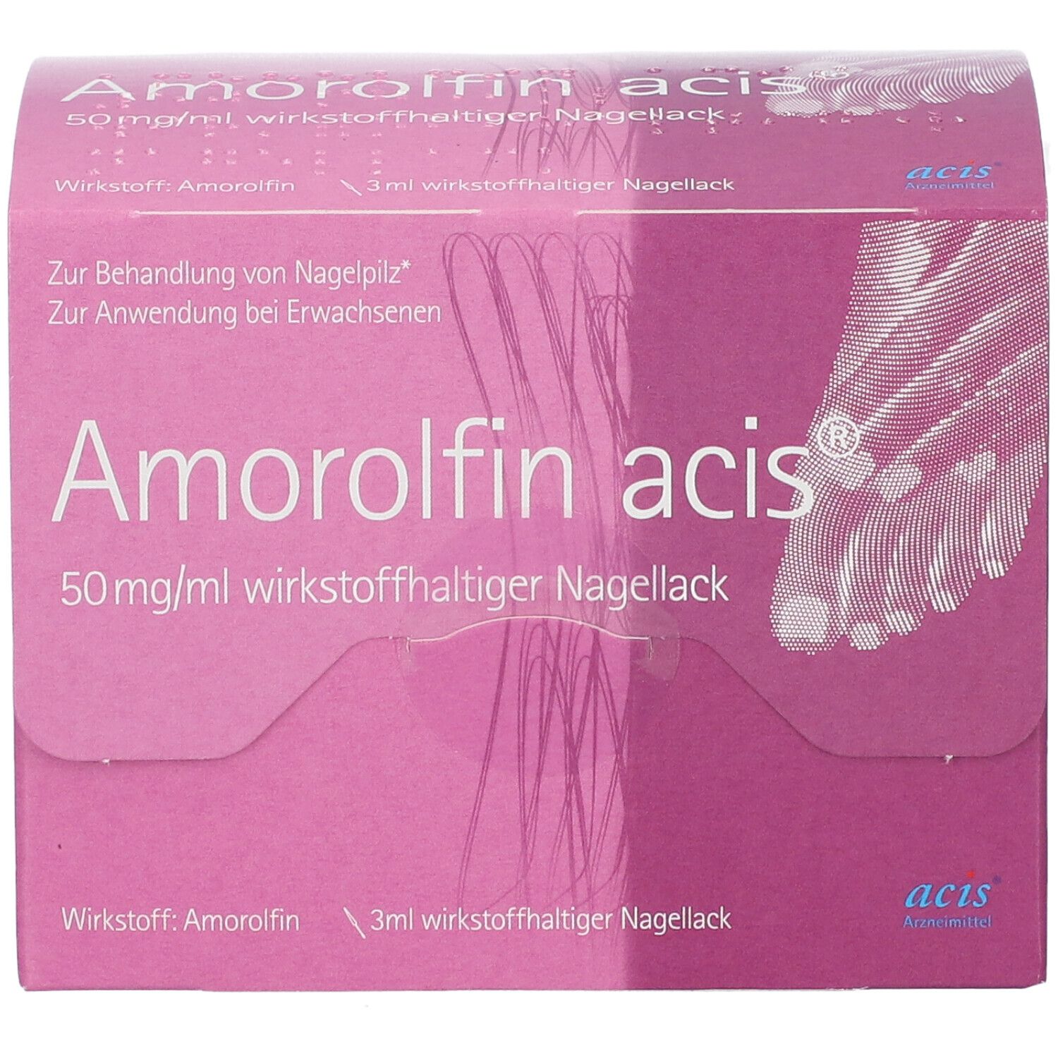 Amorolfin acis® 50mg/ml wirkstoffhaltiger Nagellack 3 ml - Shop Apotheke