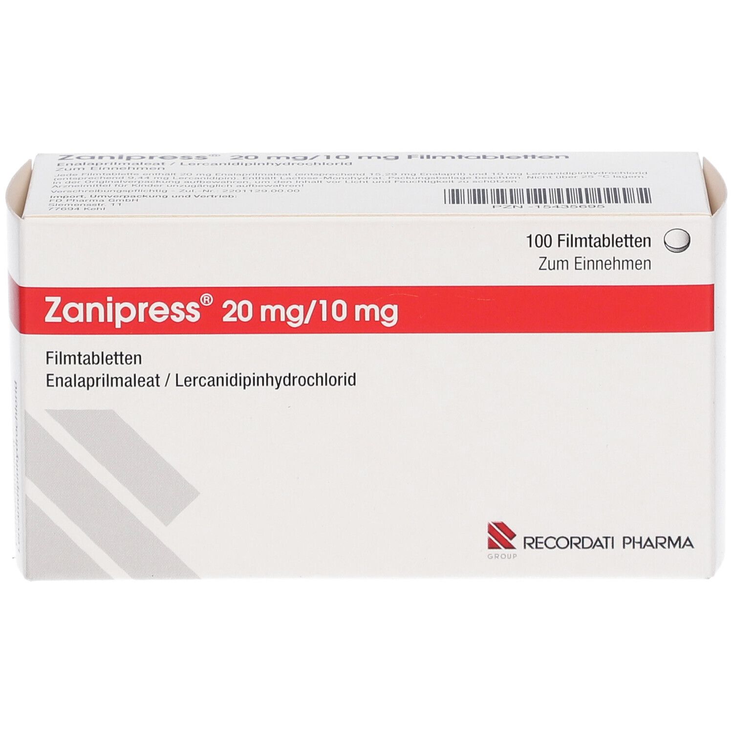 Zanipress® 20 mg/10 mg 100 St mit dem E-Rezept kaufen - Shop Apotheke