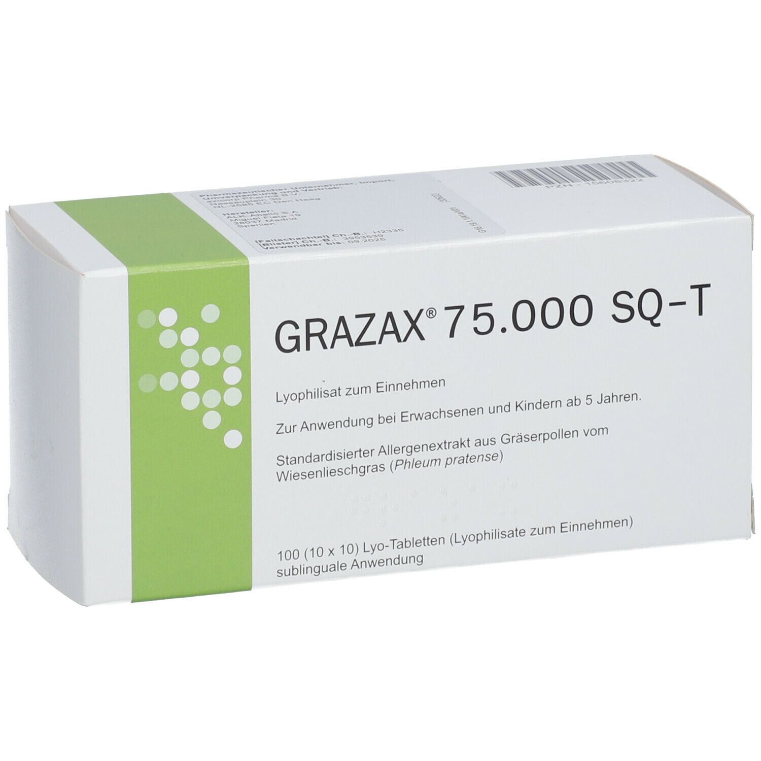 Grazax 75.000 SQ-T 100 St mit dem E-Rezept kaufen - Shop Apotheke