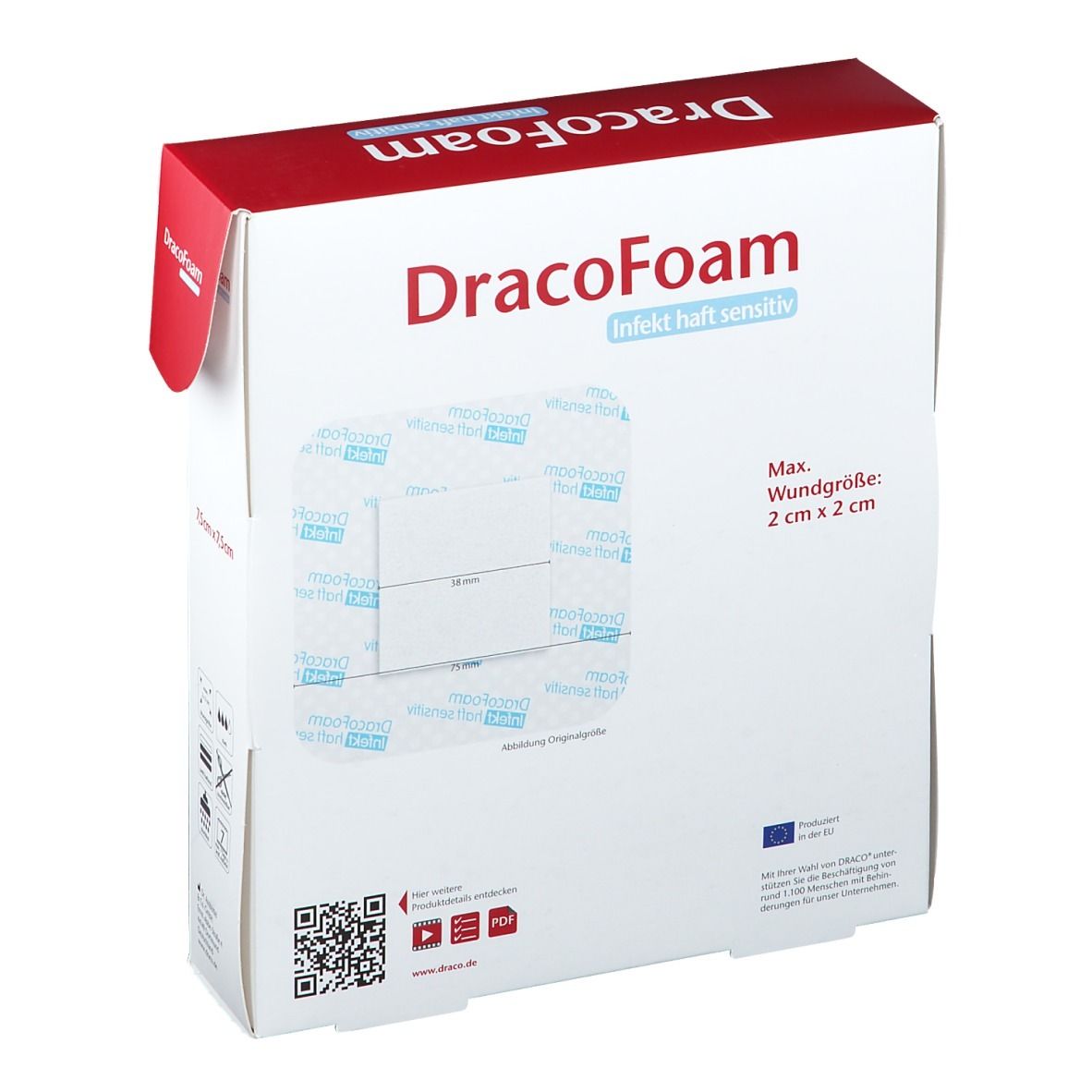 DracoFoam Infekt haft sensitiv 7,5 x 7,5 cm 10 St - shop-apotheke.com