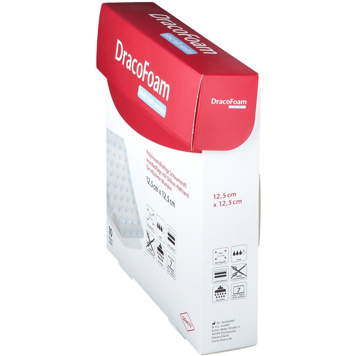 DracoFoam Infekt haft sensitiv 12,5 x 12,5 cm 10 St - shop-apotheke.at