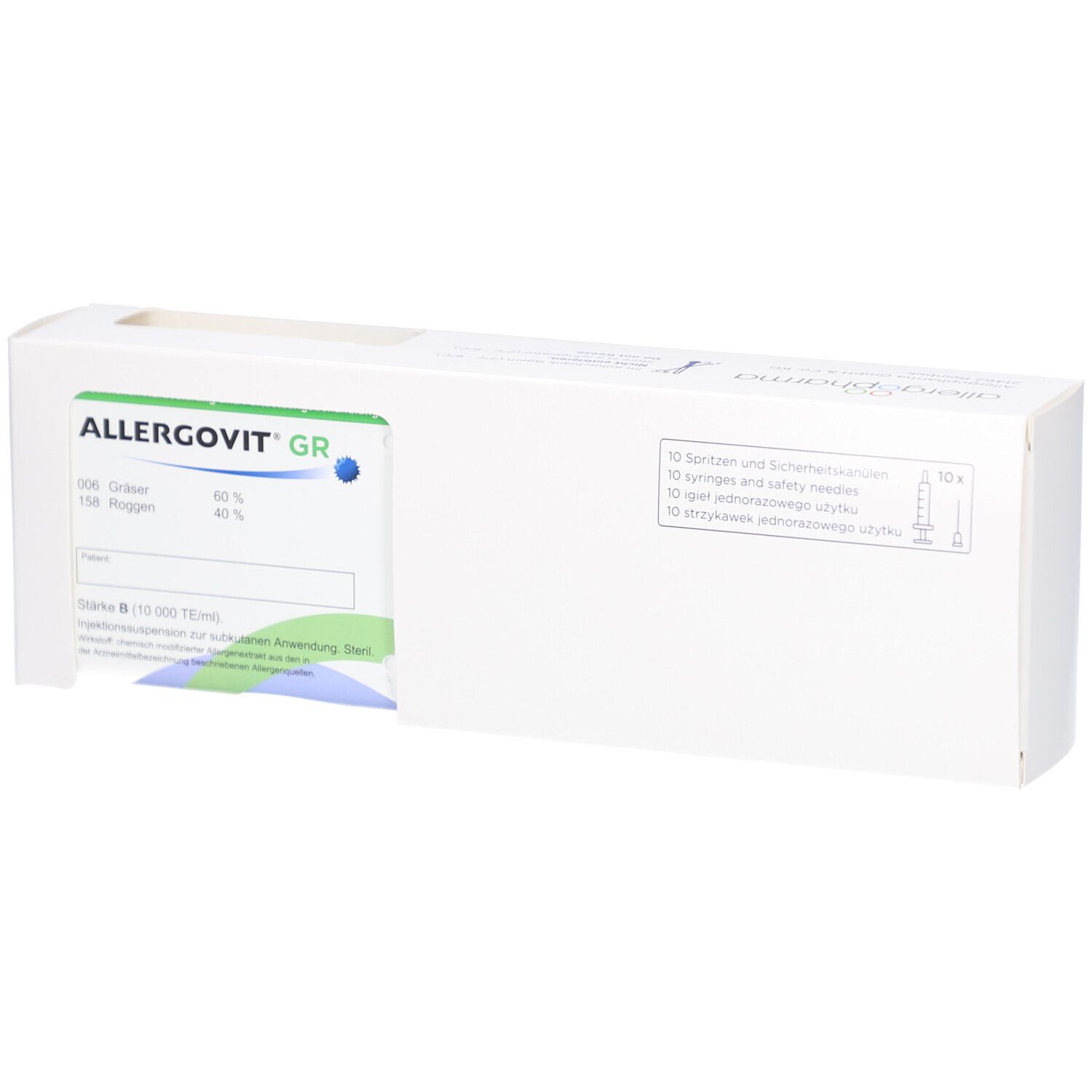 ALLERGOVIT GR Gräser/Roggen 60:40 St B 1x3 ml mit dem E-Rezept kaufen ...