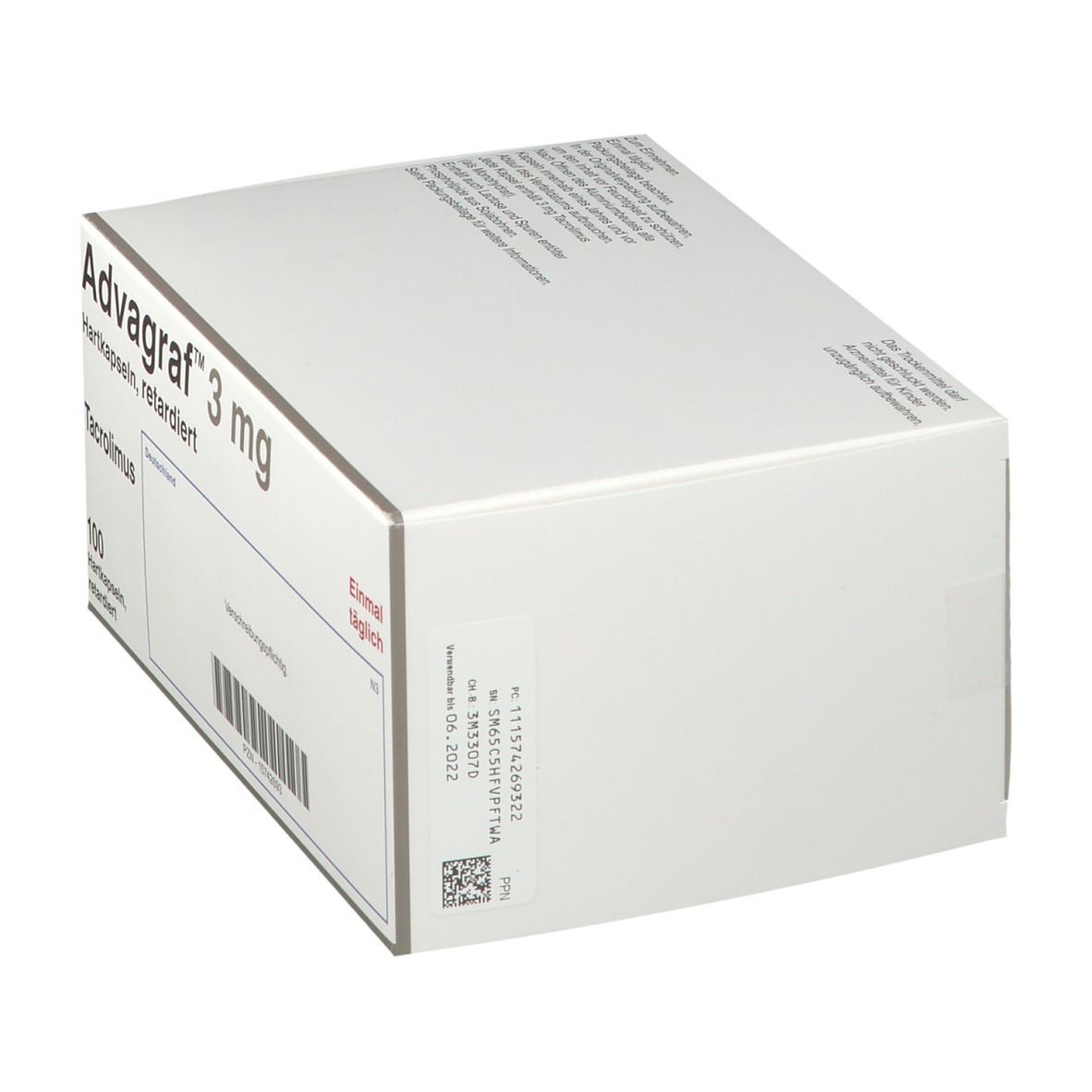 Advagraf 3 mg Retardiert 100 St mit dem E-Rezept kaufen - Shop Apotheke