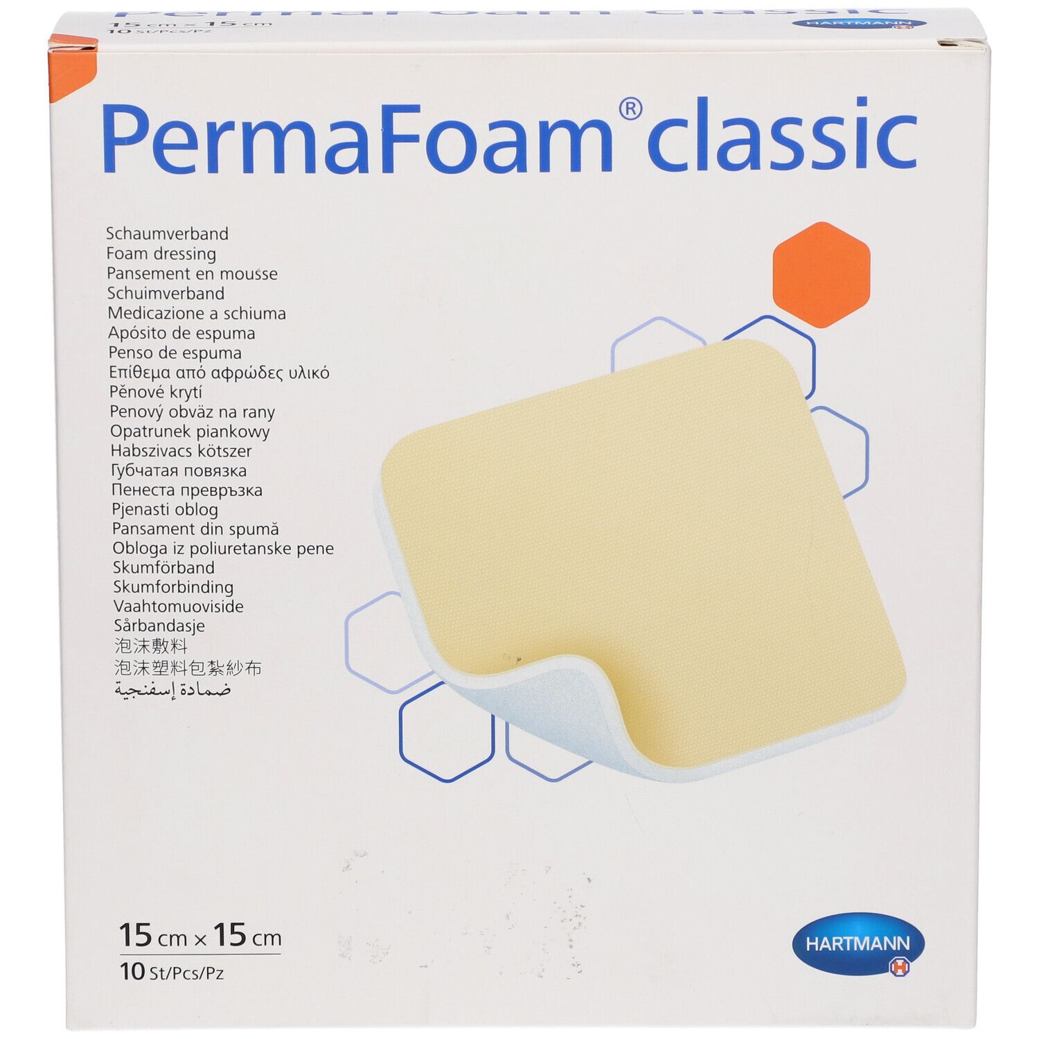 PermaFoam® Classic Schaumverband 15 x 15 cm 10 St - shop-apotheke.at