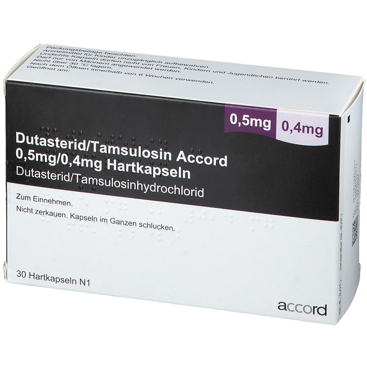 Dutasterid/Tamsulosin Accord 0,5 mg/0,4 mg 30 St mit dem E-Rezept ...