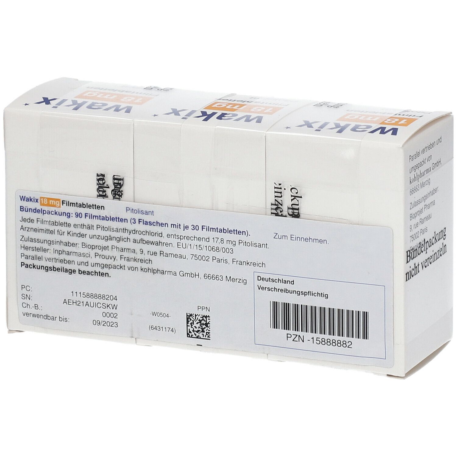 Wakix 18 mg 3x30 St mit dem E-Rezept kaufen - Shop Apotheke