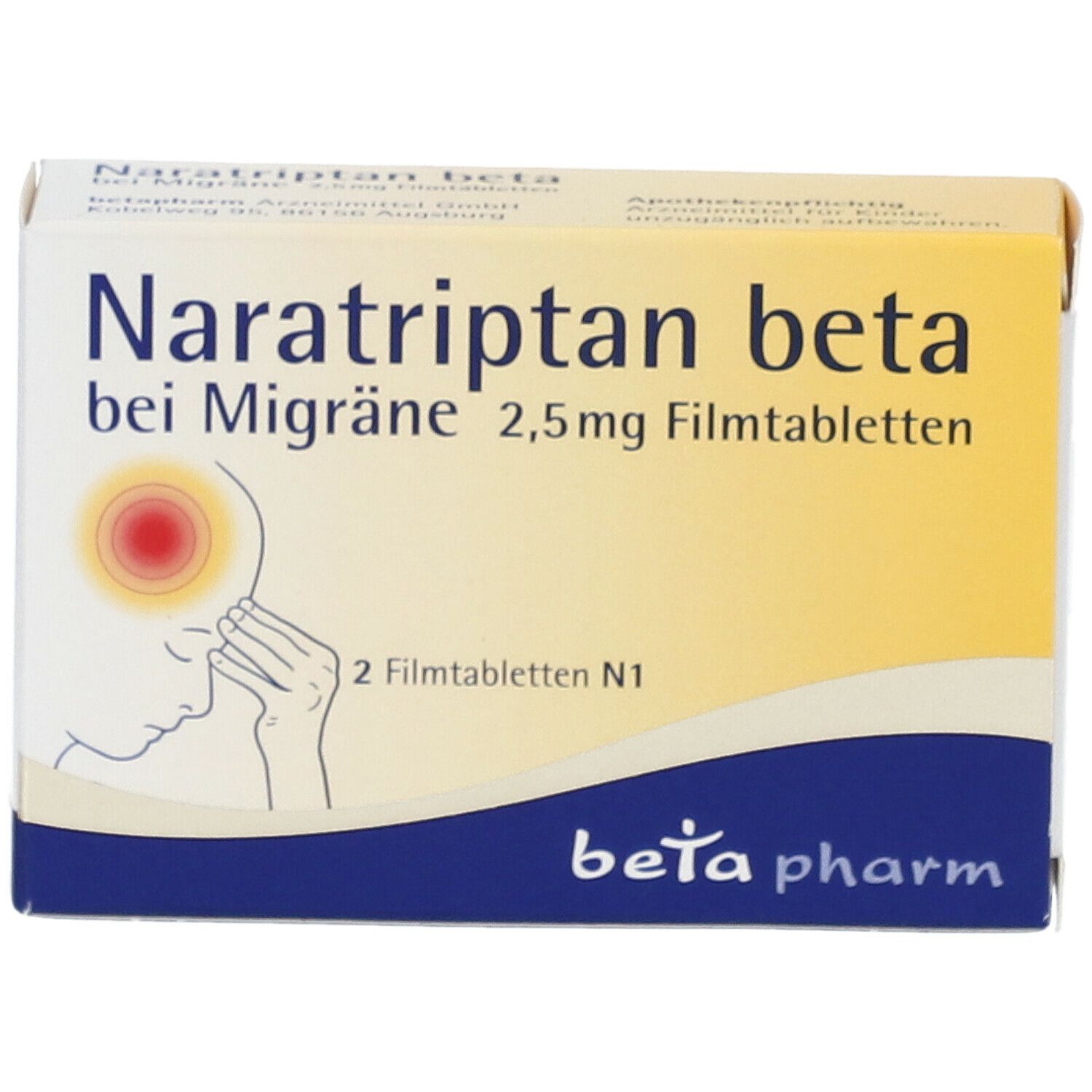 Naratriptan beta 2,5 mg 2 St - Shop Apotheke